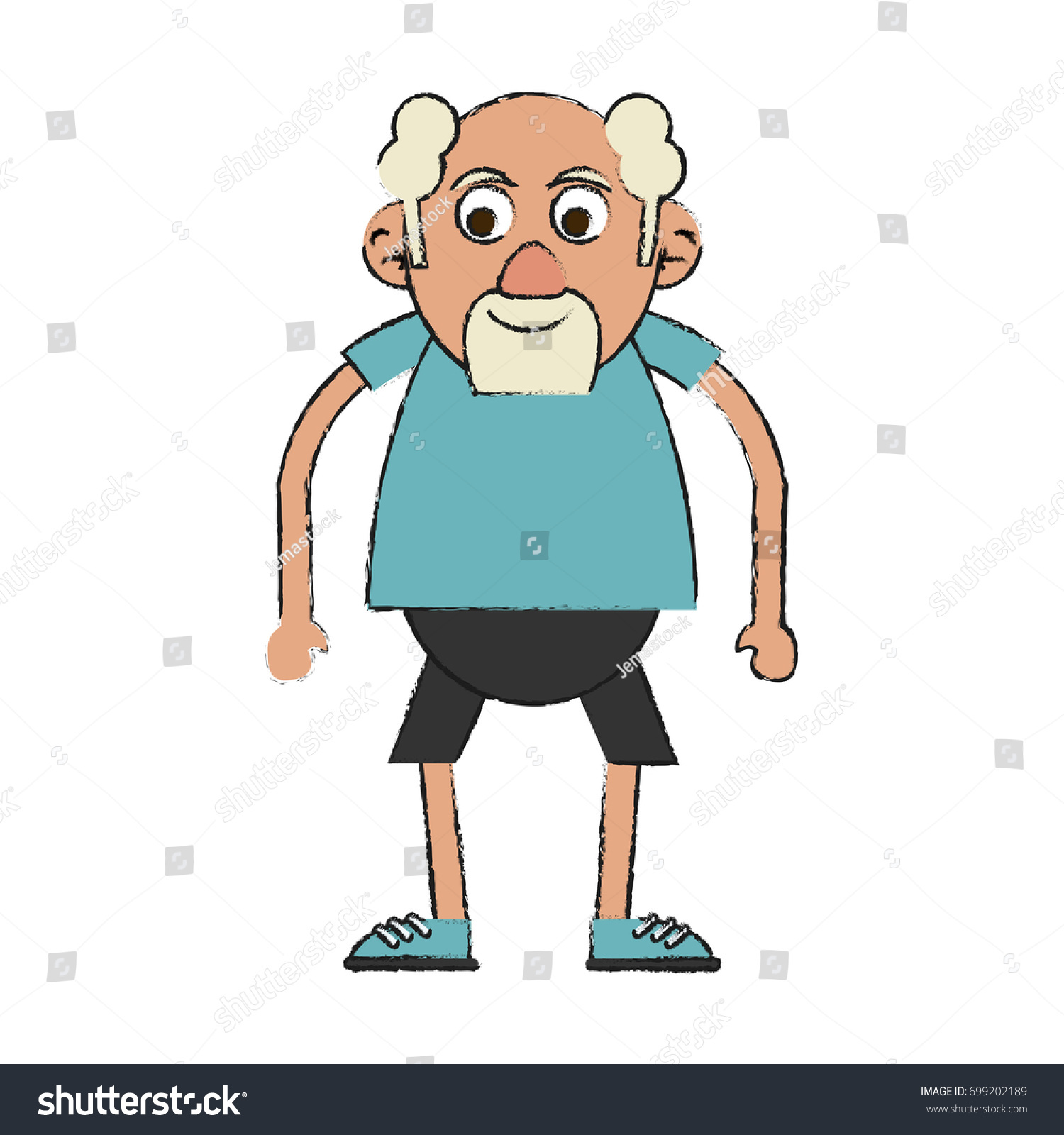 Old Man Vector Illustration Stock Vector (Royalty Free) 699202189 ...