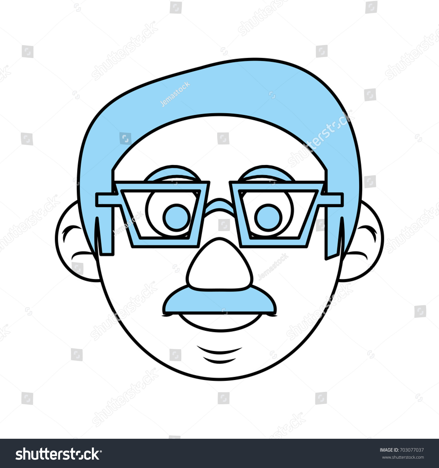 Old Man Vector Illustration Stock Vector (Royalty Free) 703077037