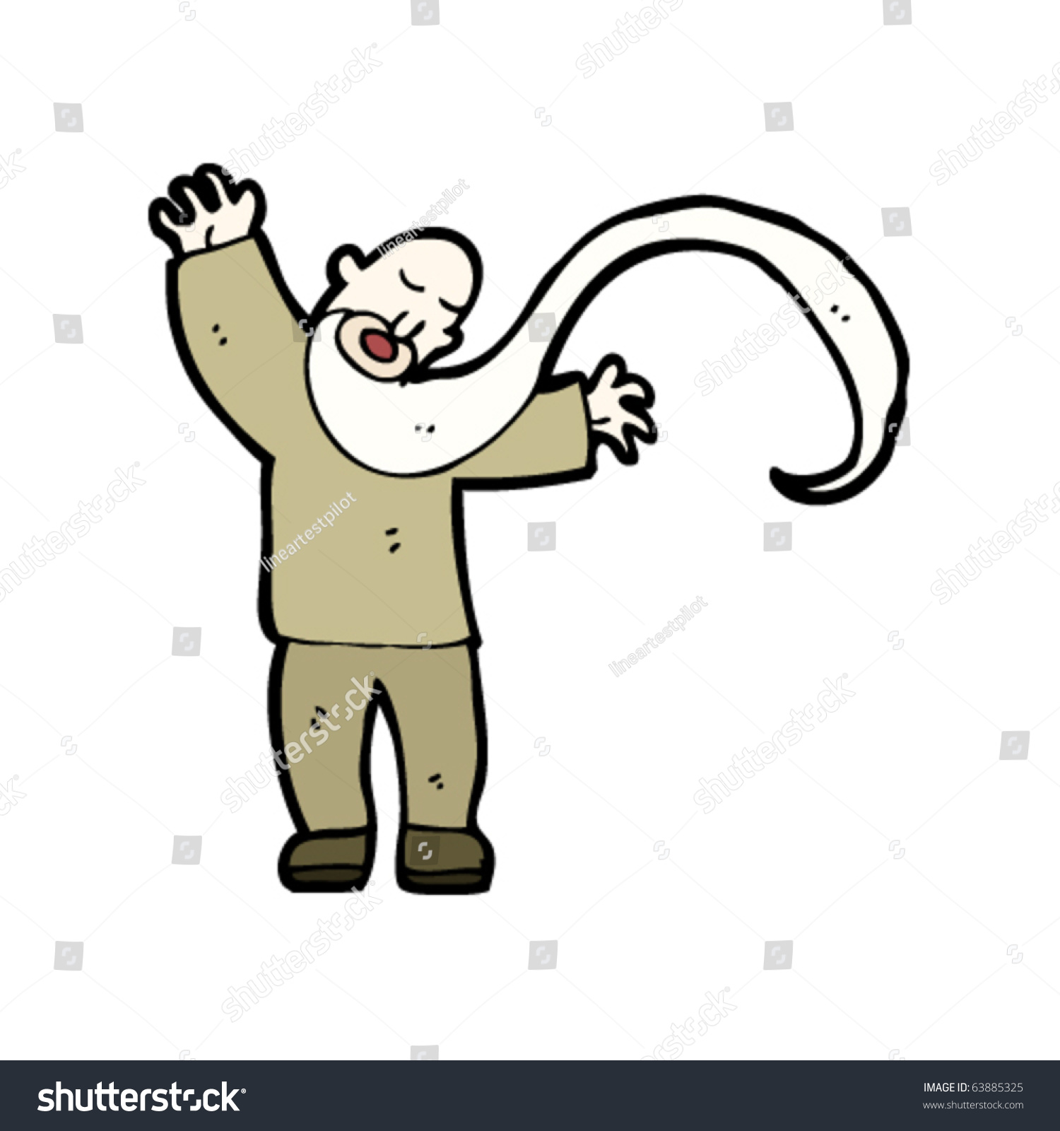 Old Man Beard Cartoon Stock Vector (Royalty Free) 63885325