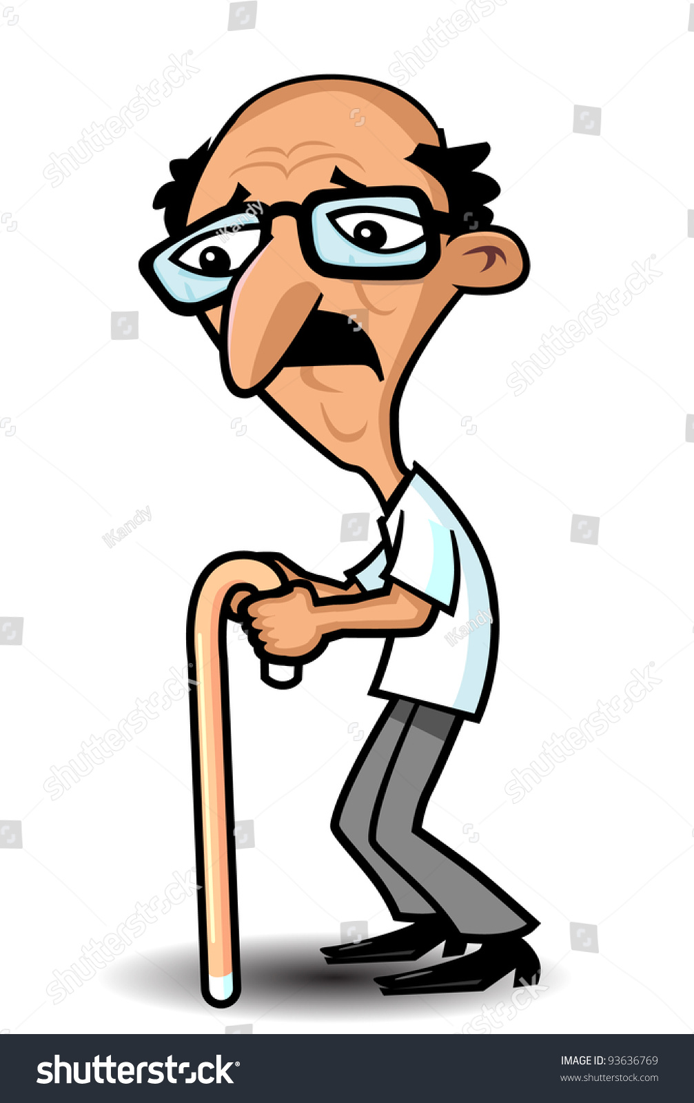 Old Man Cane Stock Vector (Royalty Free) 93636769