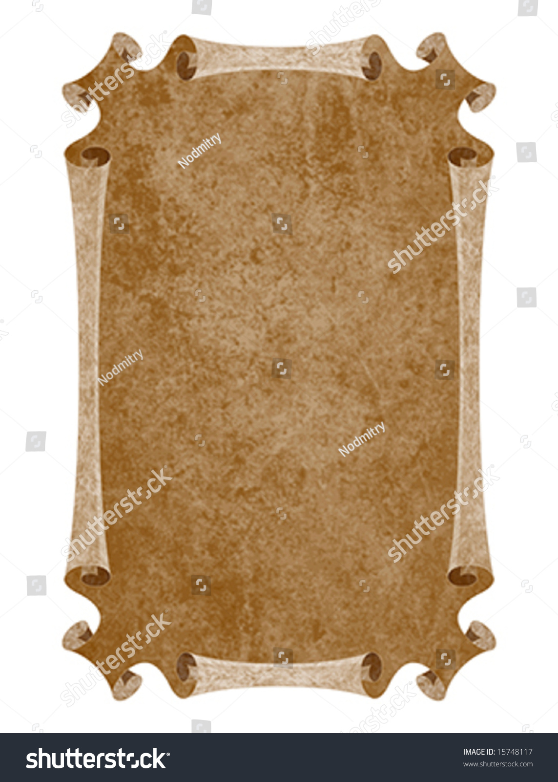 Old Medieval Parchment Sheet Vector Stock Vector (Royalty Free) 15748117