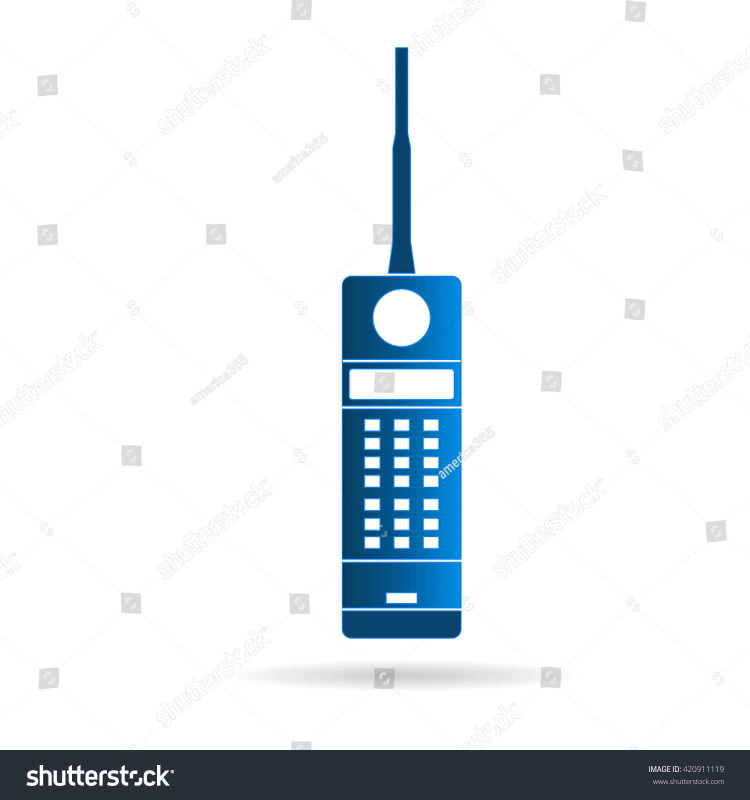 Old Mobile Cellular Phone Logo Vector: vector de stock (libre de ...