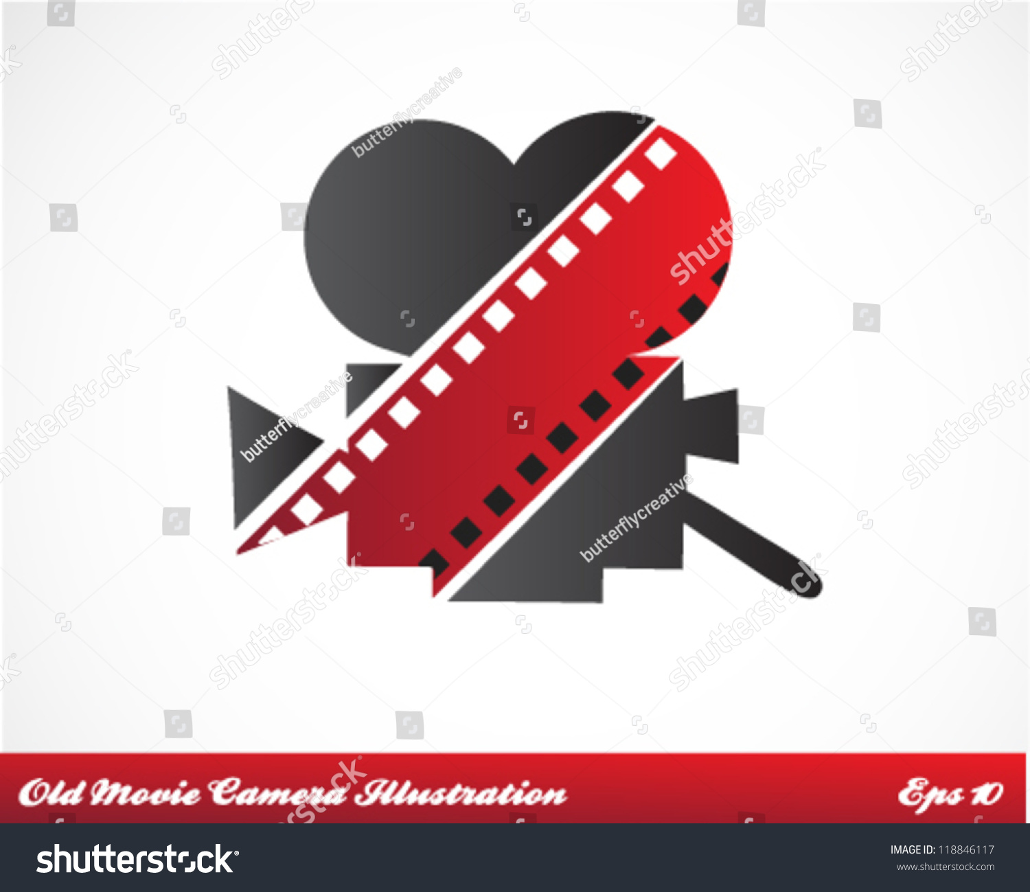 Old Movie Camera Vector Illustration: vector de stock (libre de regalías) 118846117 | Shutterstock