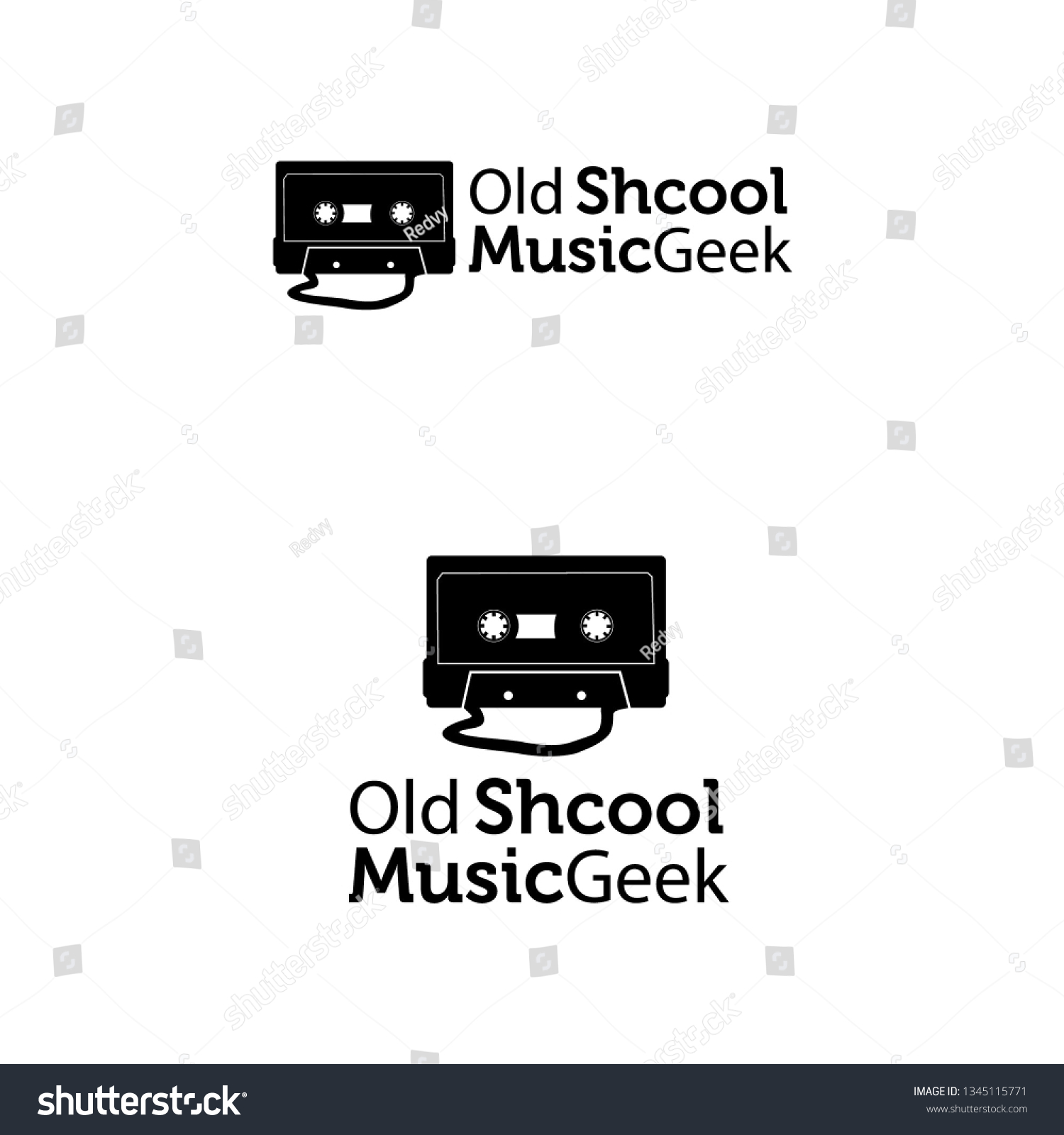 Old Music Logo Stock Vector (Royalty Free) 1345115771
