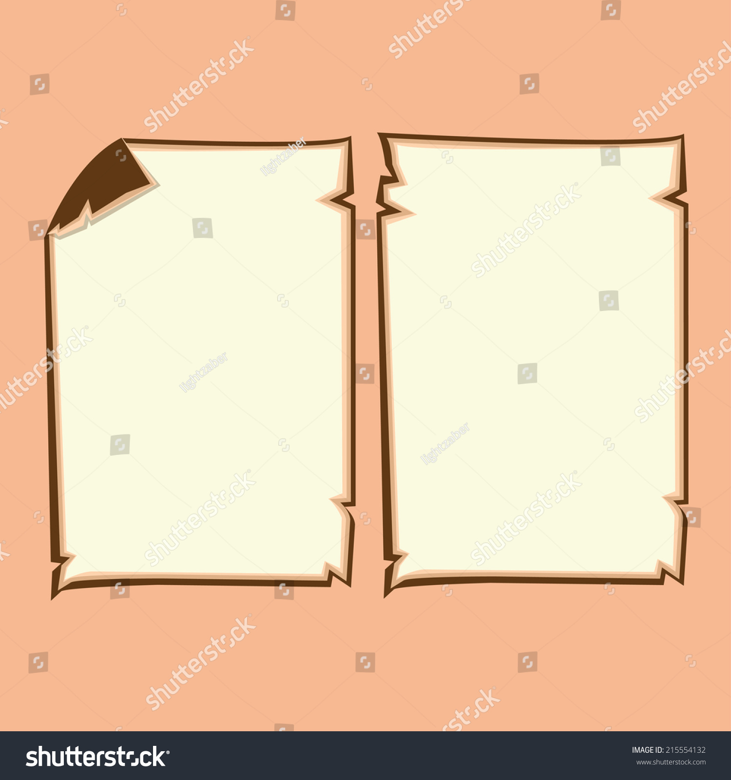 Old Paper Cartoon: vector de stock (libre de regalías) 215554132