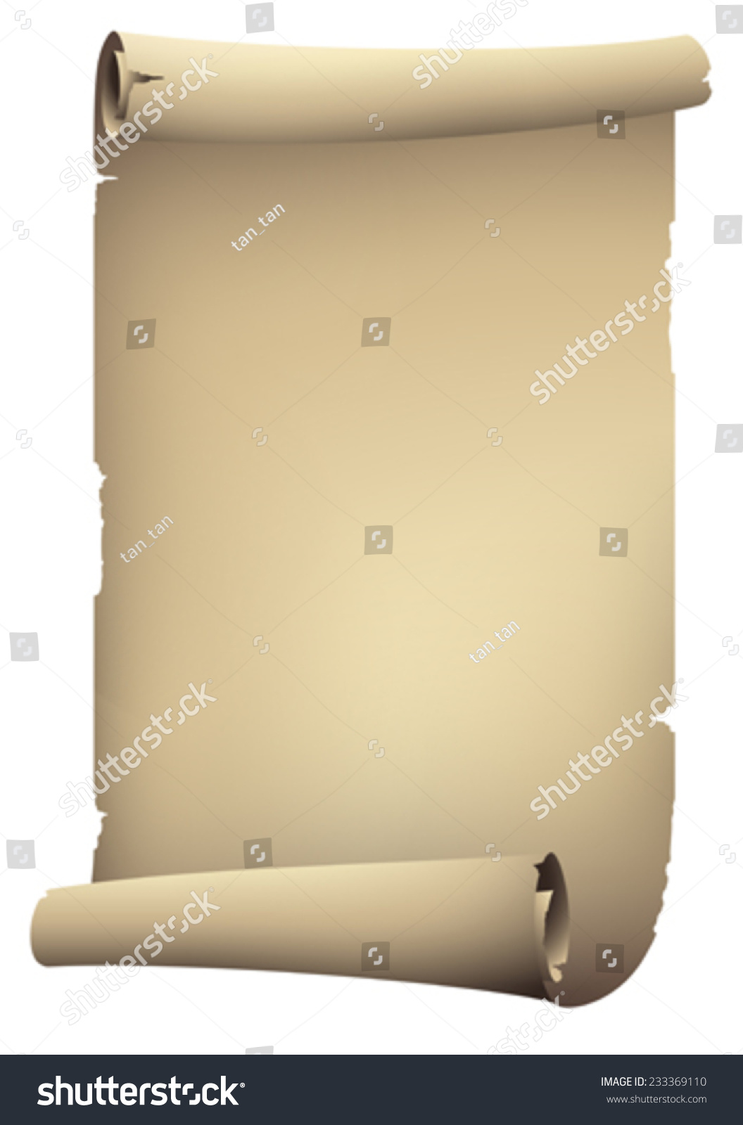 Old Paper Rolled Banner Vector Drawing Stock Vector (Royalty Free ...