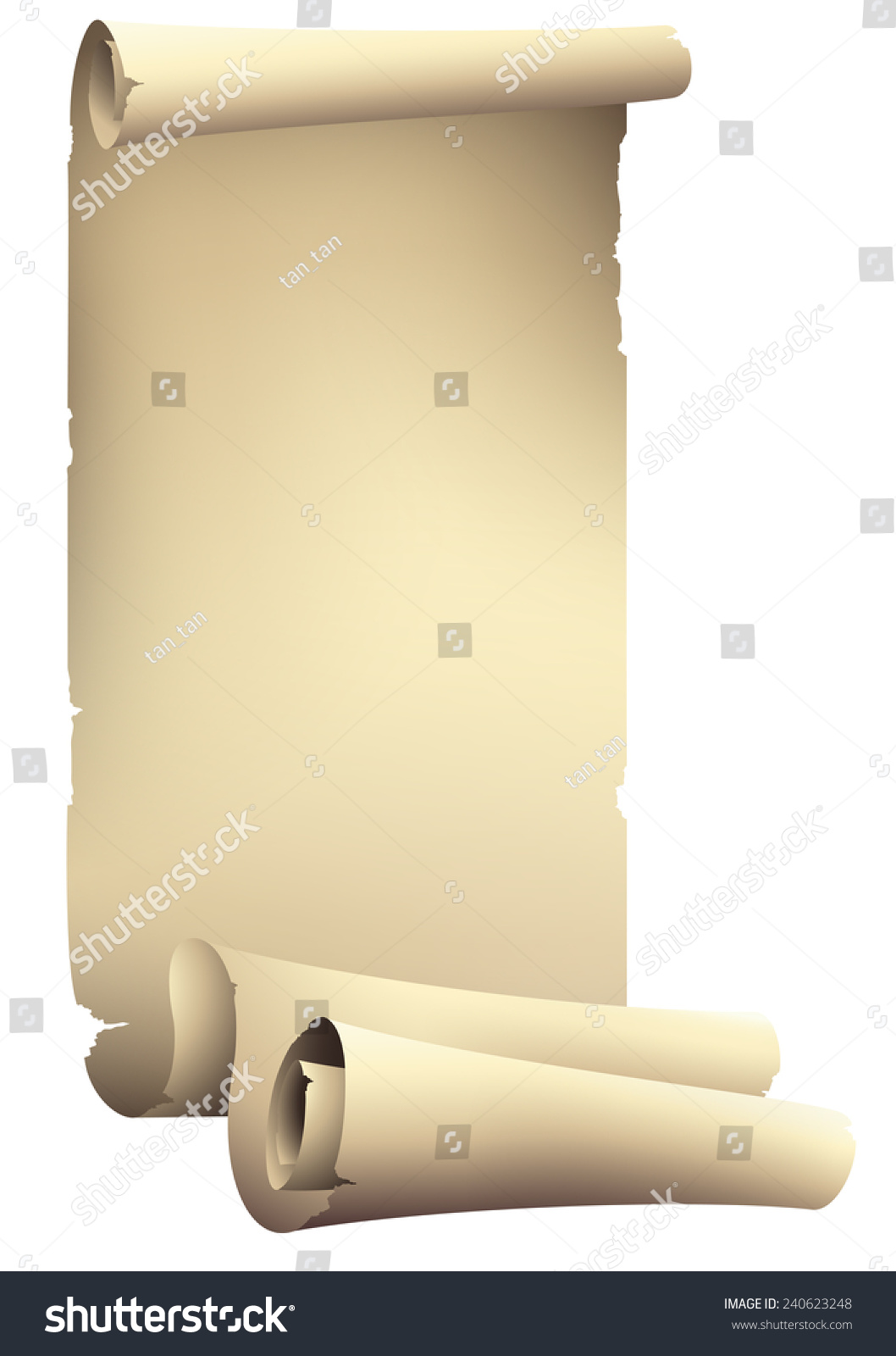 Old Paper Scroll Banner Vector Drawing: vetor stock (livre de direitos ...