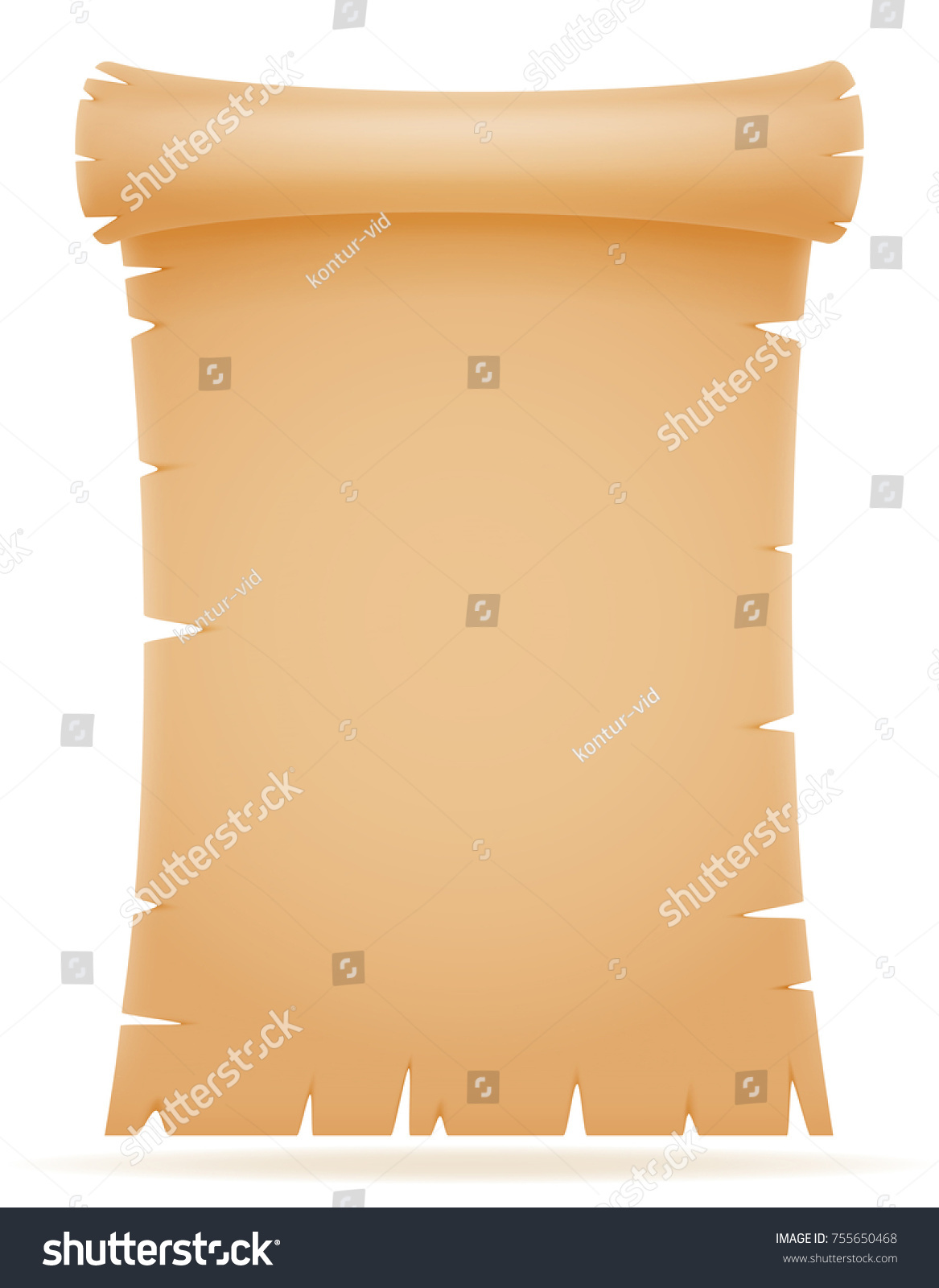 Old Paper Scroll Vector Illustration Isolated: vector de stock (libre ...