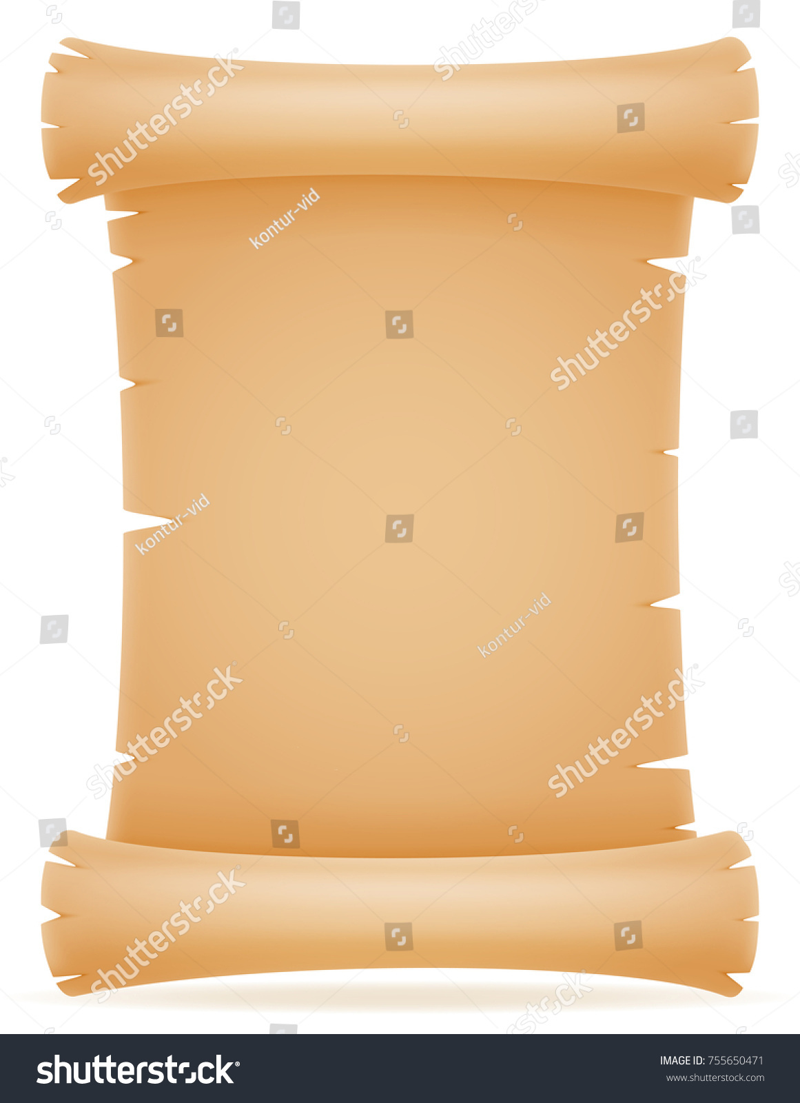 Stock vektor „Old Paper Scroll Vector Illustration Isolated“ (bez ...