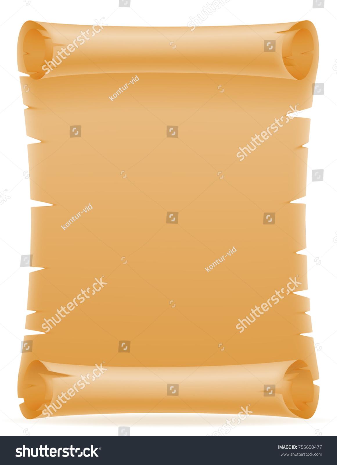Old Paper Scroll Vector Illustration Isolated: vetor stock (livre de ...