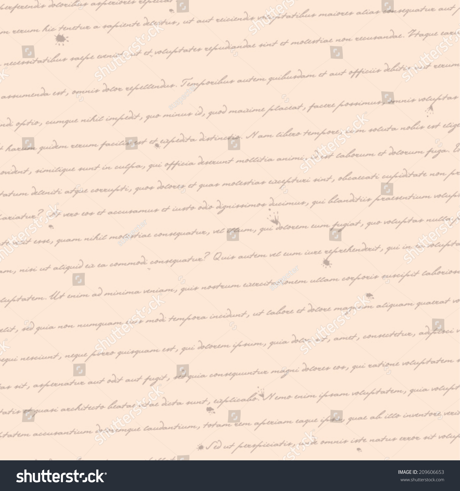 Old Paper Handwriting Seamless Texture Vector: เวกเตอร์สต็อก (ปลอดค่า ...
