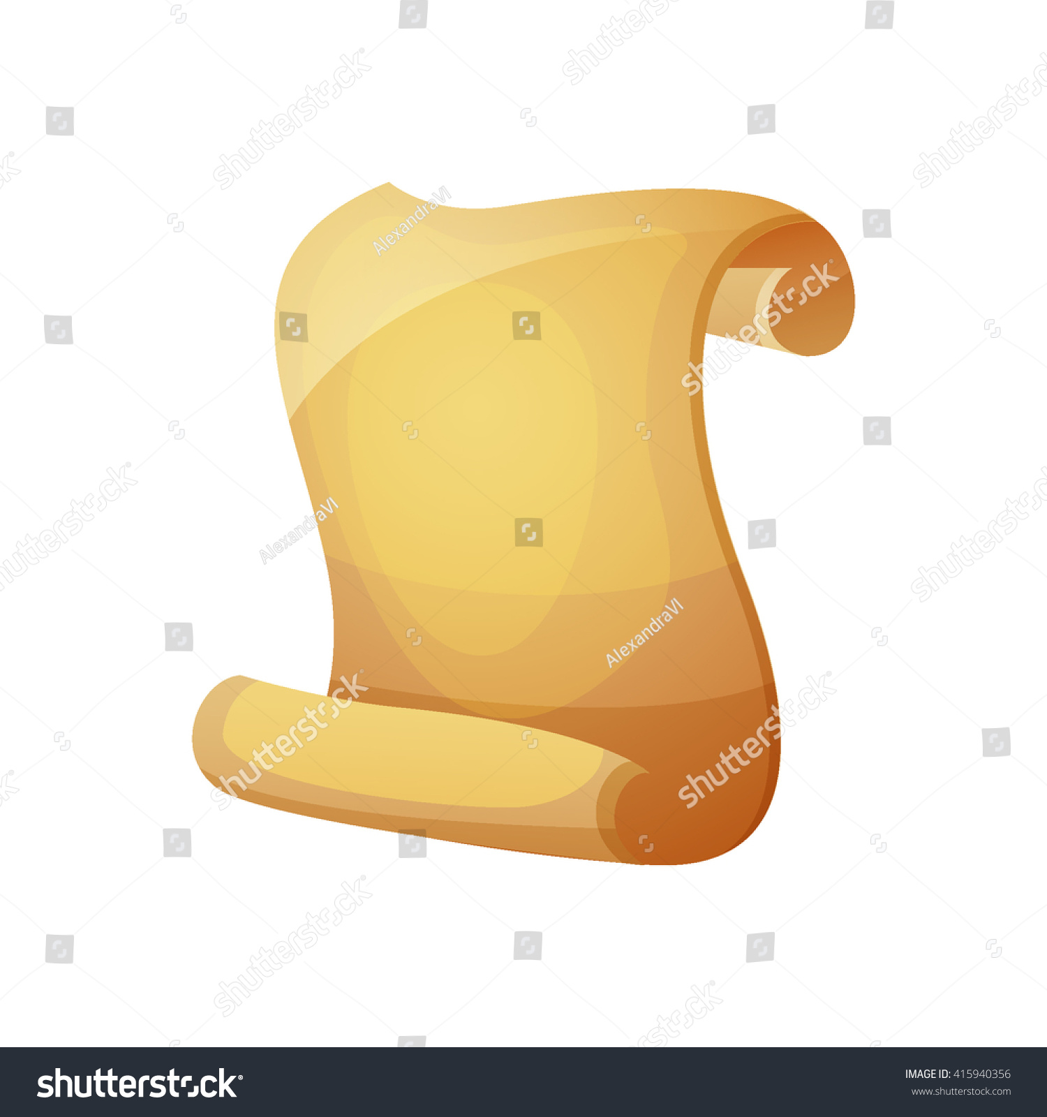 Old Parchment Scrollcartoon Scroll Parchment Vector: vector de stock ...