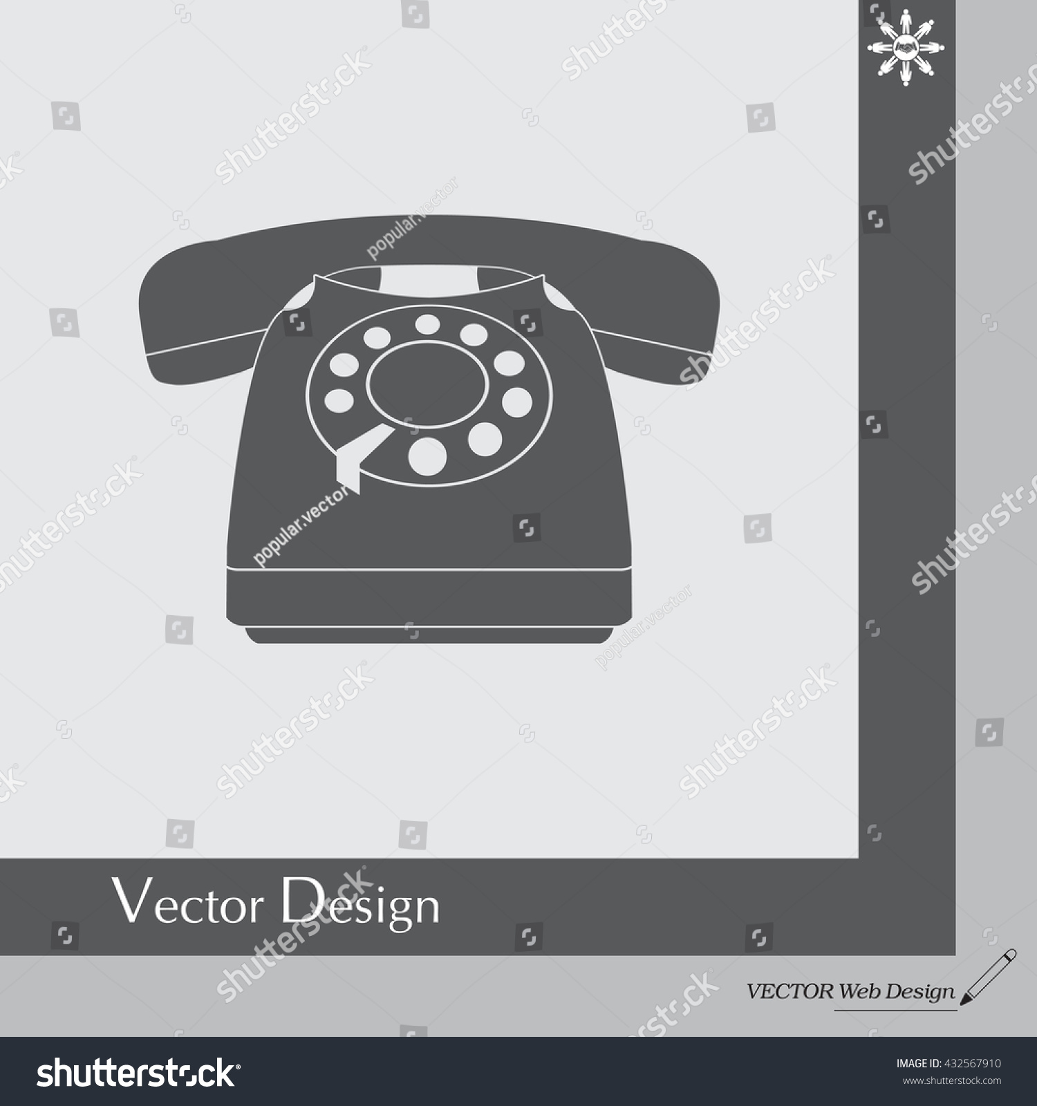 Old Phone Icon Stock Vector (Royalty Free) 432567910 | Shutterstock