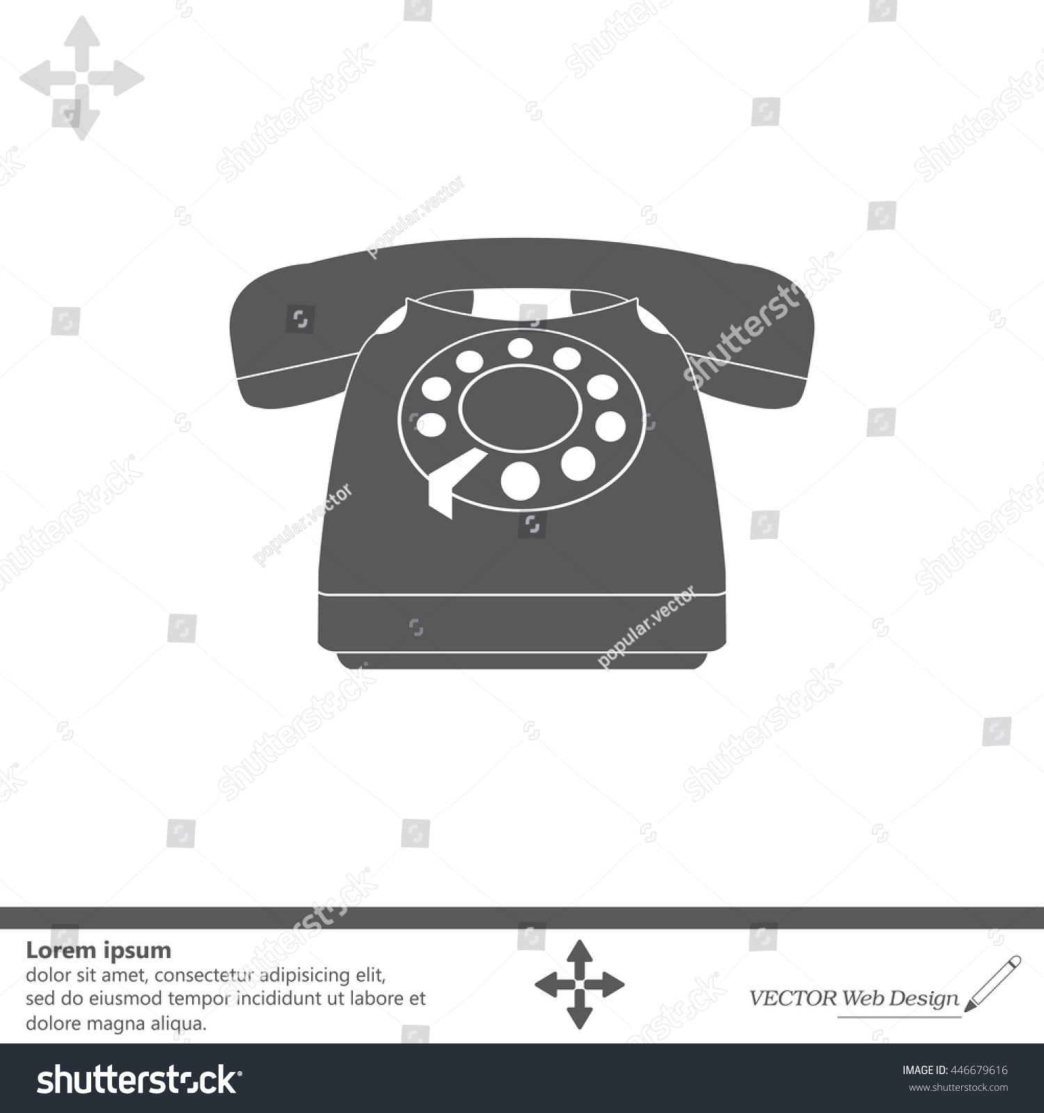 Old Phone Icon Stock Vector (Royalty Free) 446679616 | Shutterstock