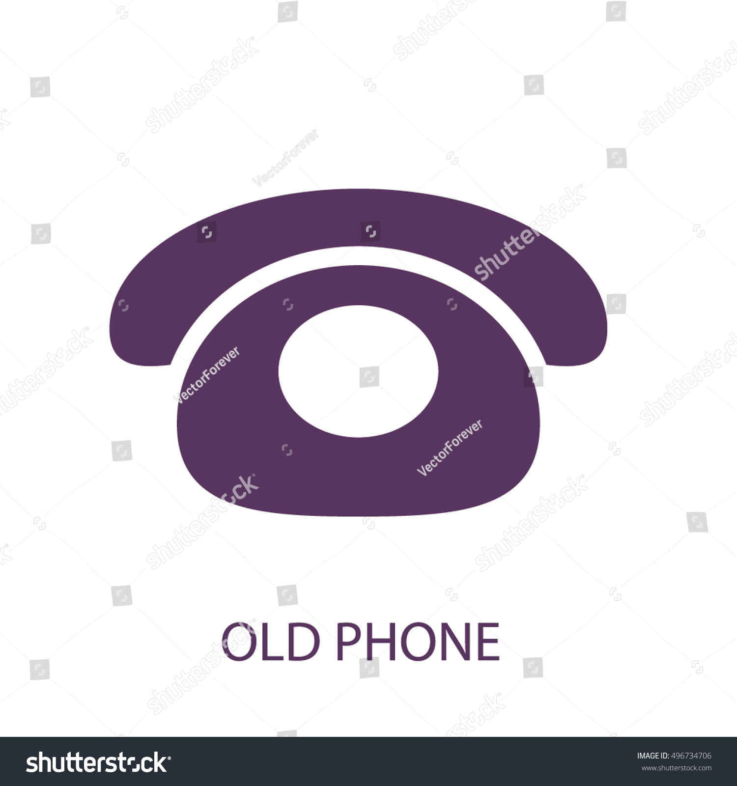 Old Phone Icon Stock Vector (Royalty Free) 496734706 | Shutterstock
