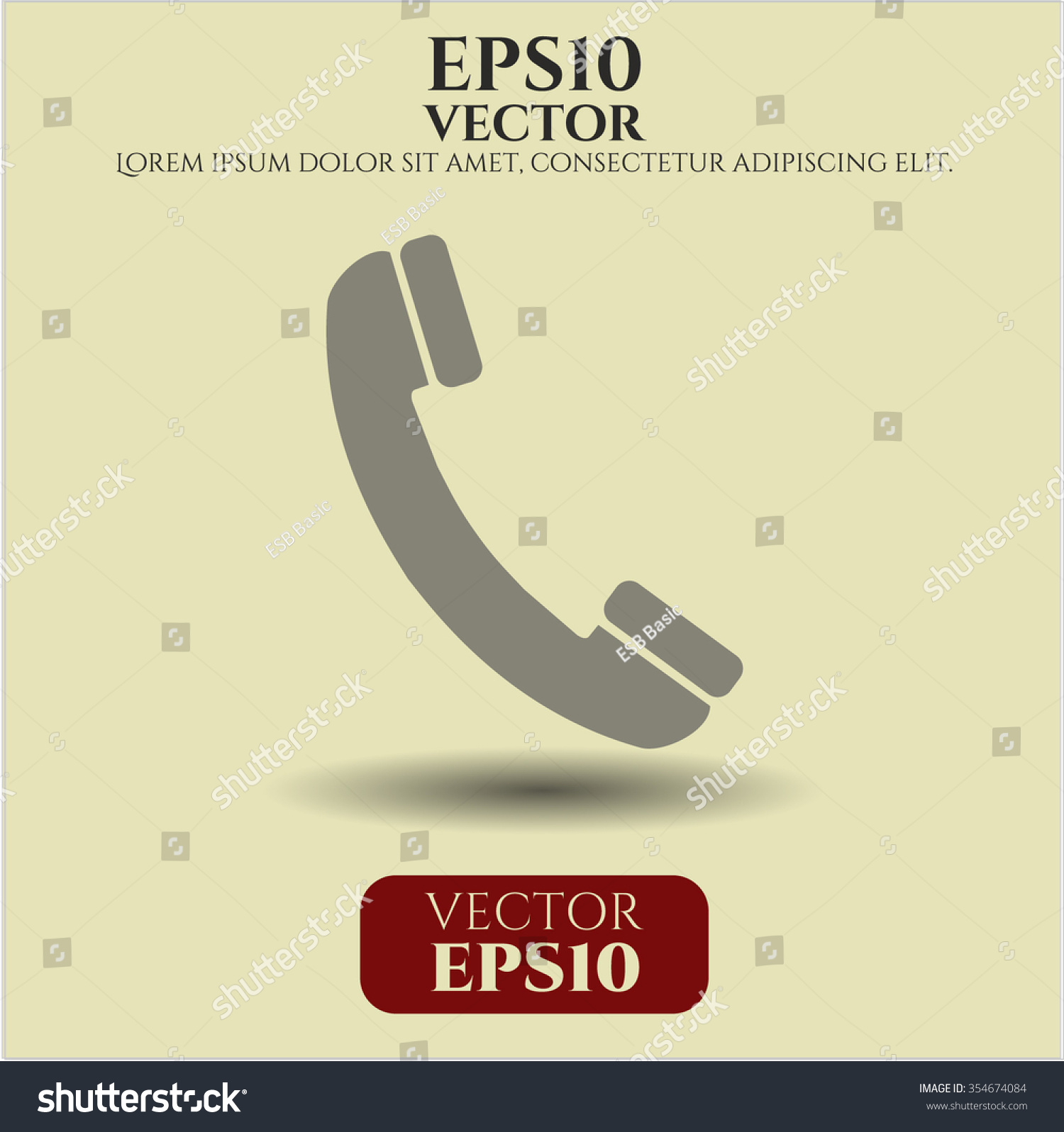 Old Phone Icon Vector Illustration Stock Vector (Royalty Free ...