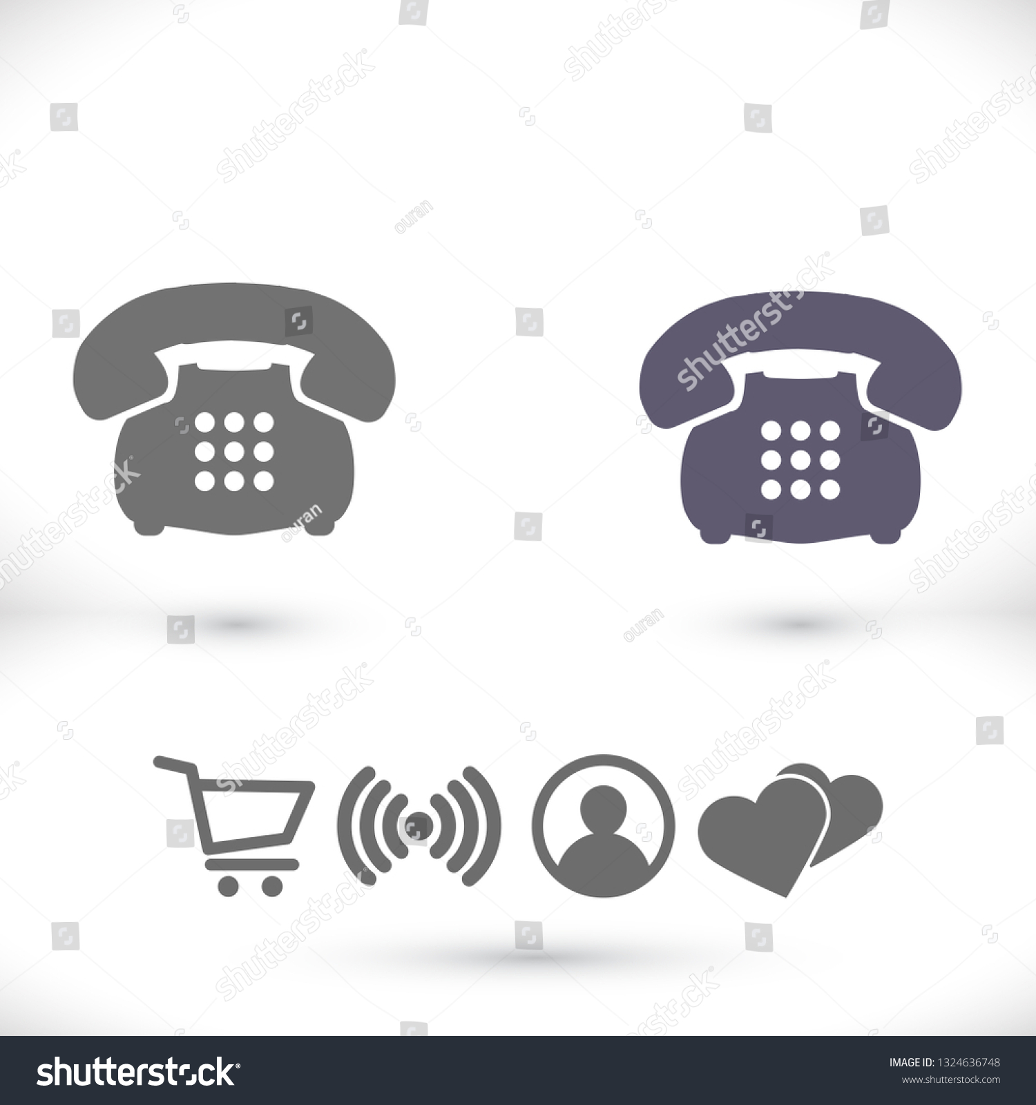 Old Phone Vector Icon Stock Vector (Royalty Free) 1324636748 Old Phone Vector Icon Stock Vector (Royalty Free) 1324636748