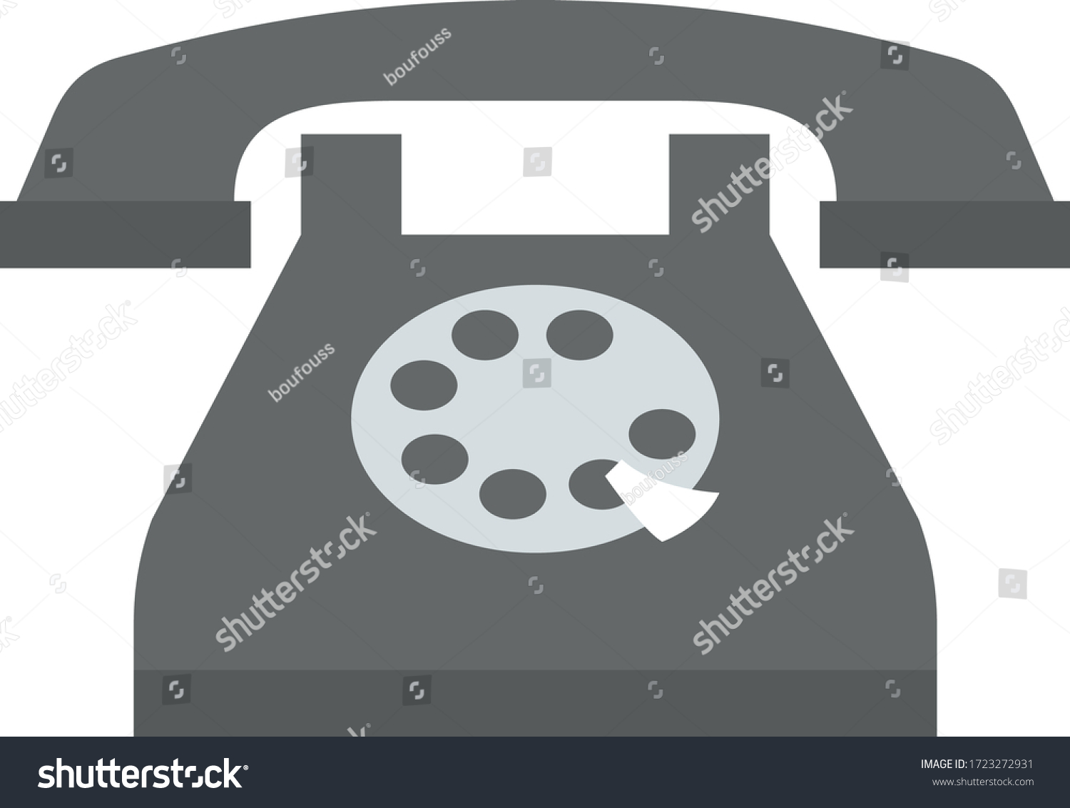 Old Phone Vector Illustration Flat Design Stock Vector (Royalty Free ...