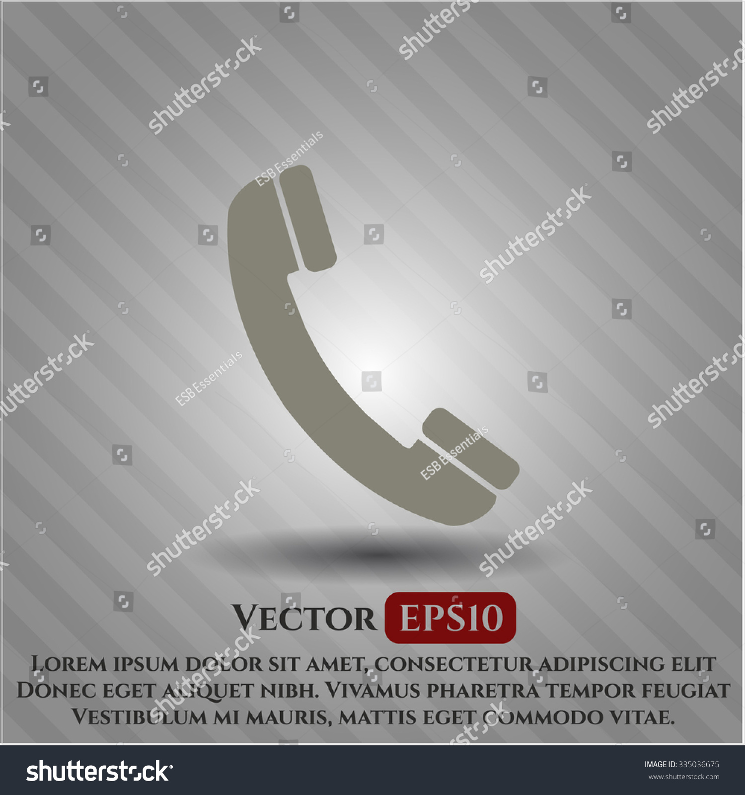 Old Phone Vector Symbol Stock Vector (Royalty Free) 335036675 ...