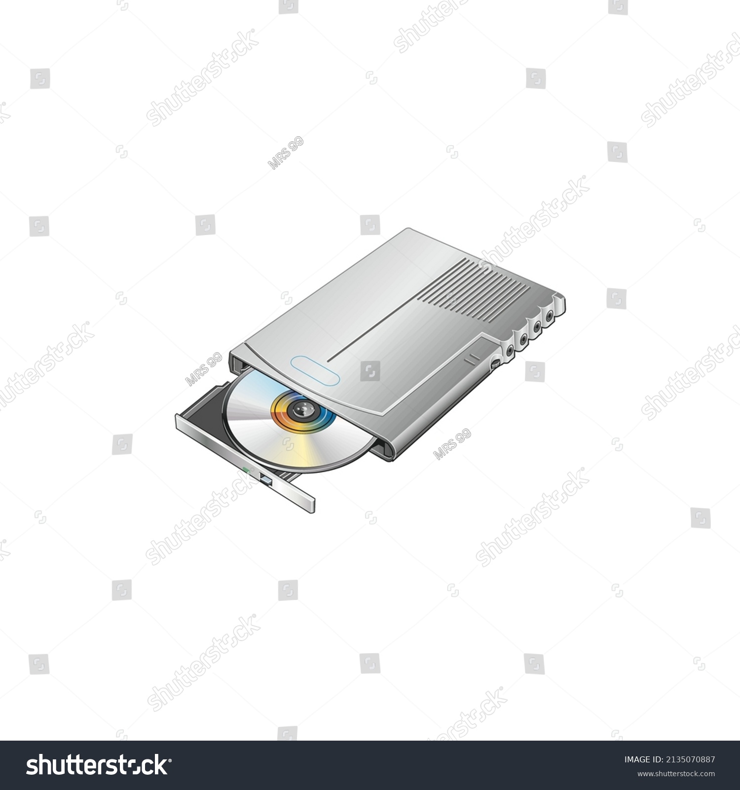 Old Retro Style Disk Rom Vector Stock Vector (Royalty Free) 2135070887 ...