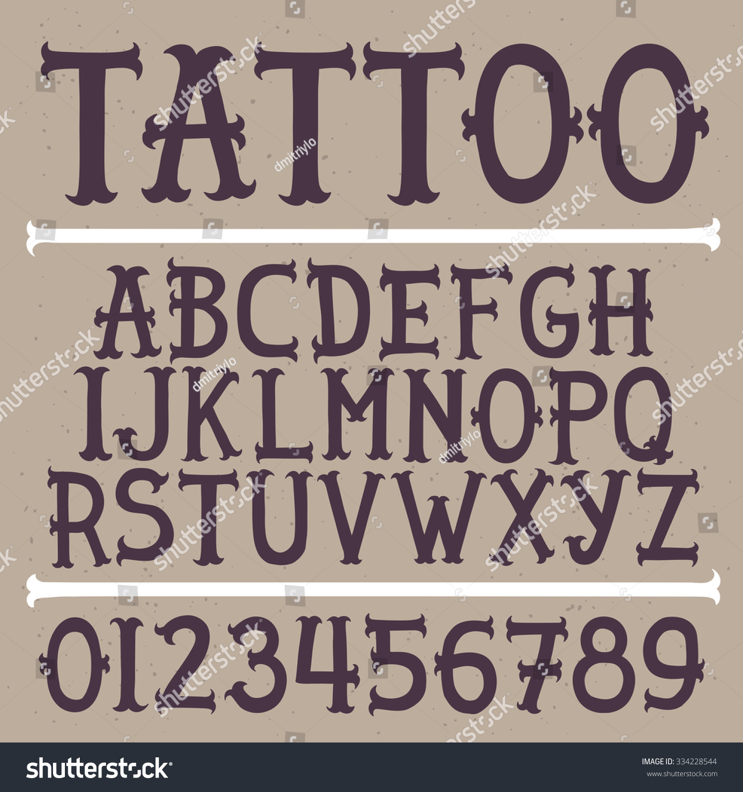 Vektor Stok Old School Hand Drawn Tattoo Vector Tanpa Royalti 334228544 Shutterstock