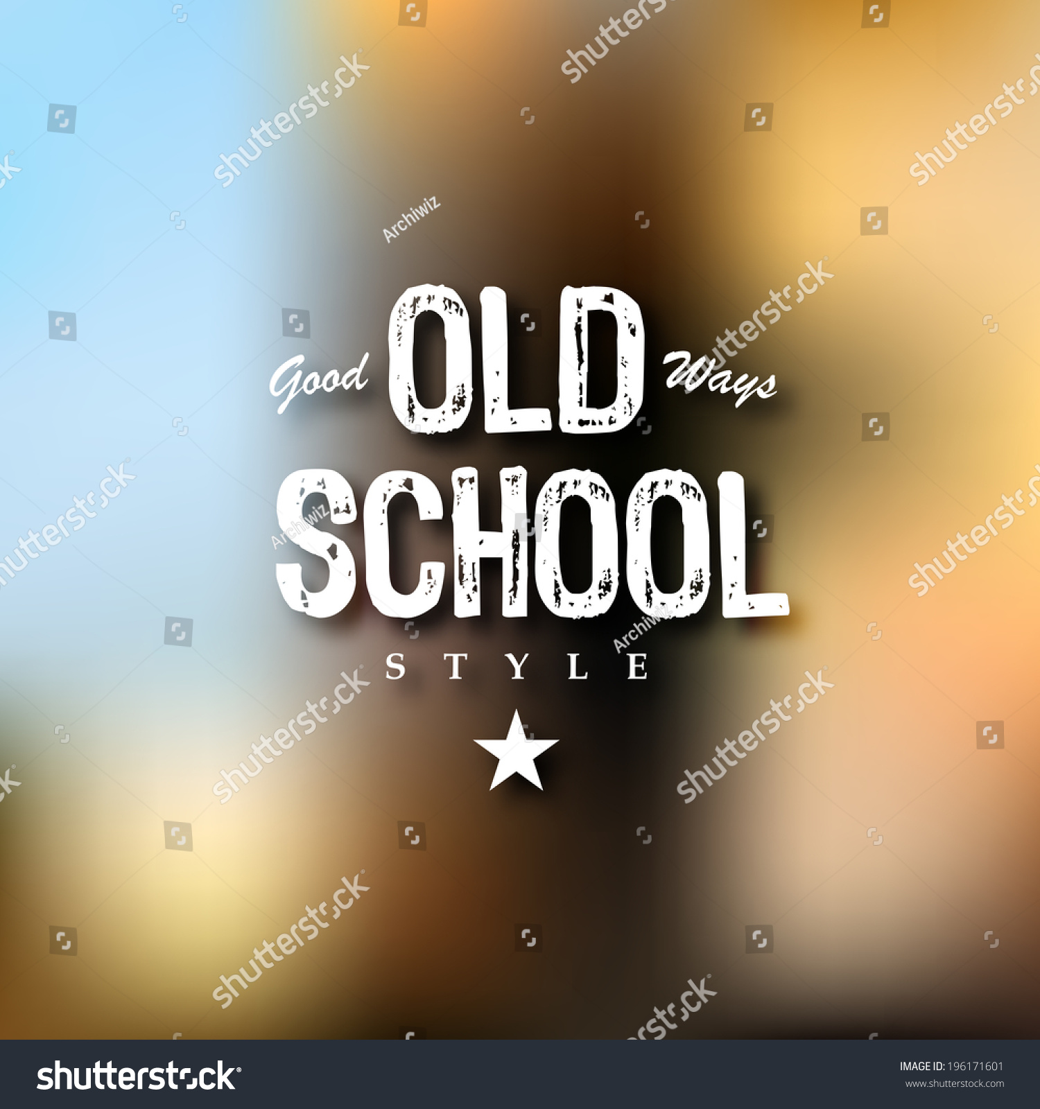 Old School Style Label Vector Typography: เวกเตอร์สต็อก (ปลอดค่า ...