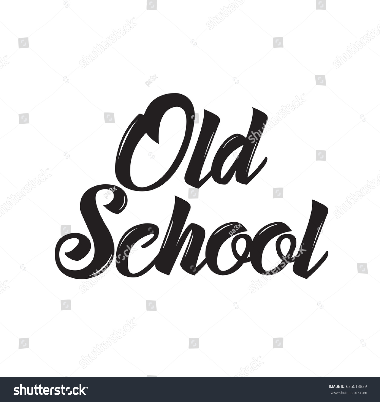 Old School Text Design Vector Calligraphy Stock Vector (Royalty Free ...
