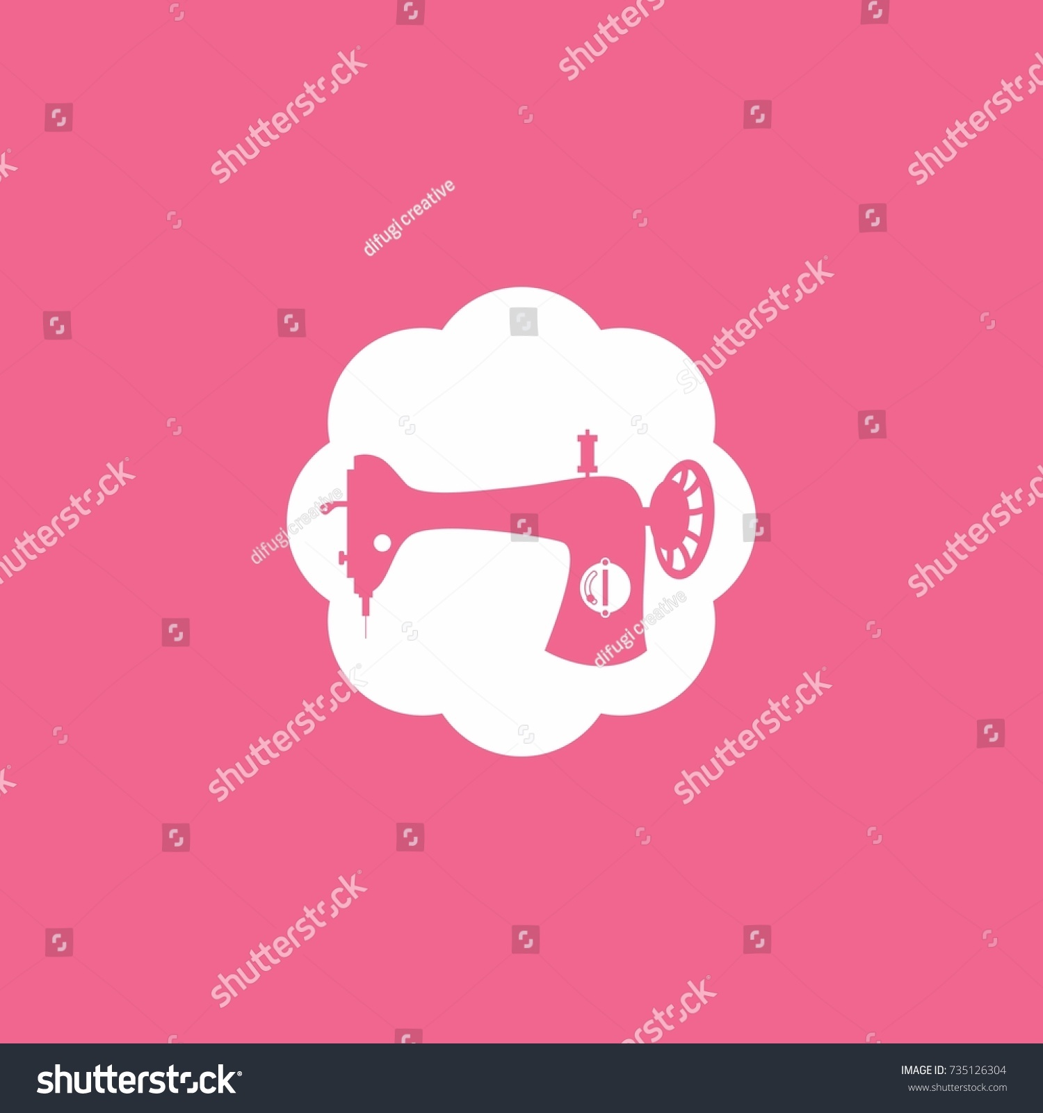 Old Sewing Machine Logo Stock Vector (Royalty Free) 735126304 ...