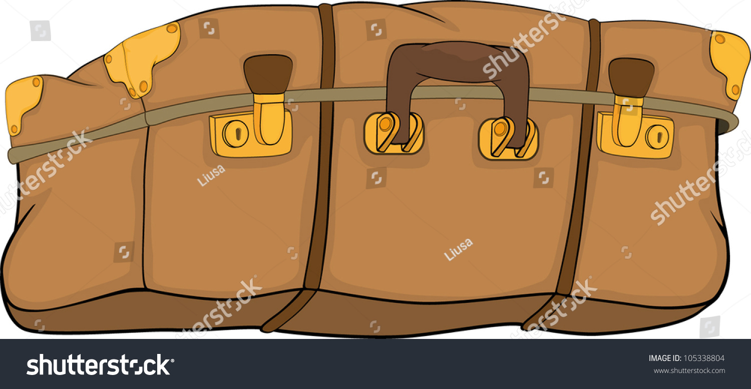 Old Suitcasecartoon Stock Vector (Royalty Free) 105338804 | Shutterstock