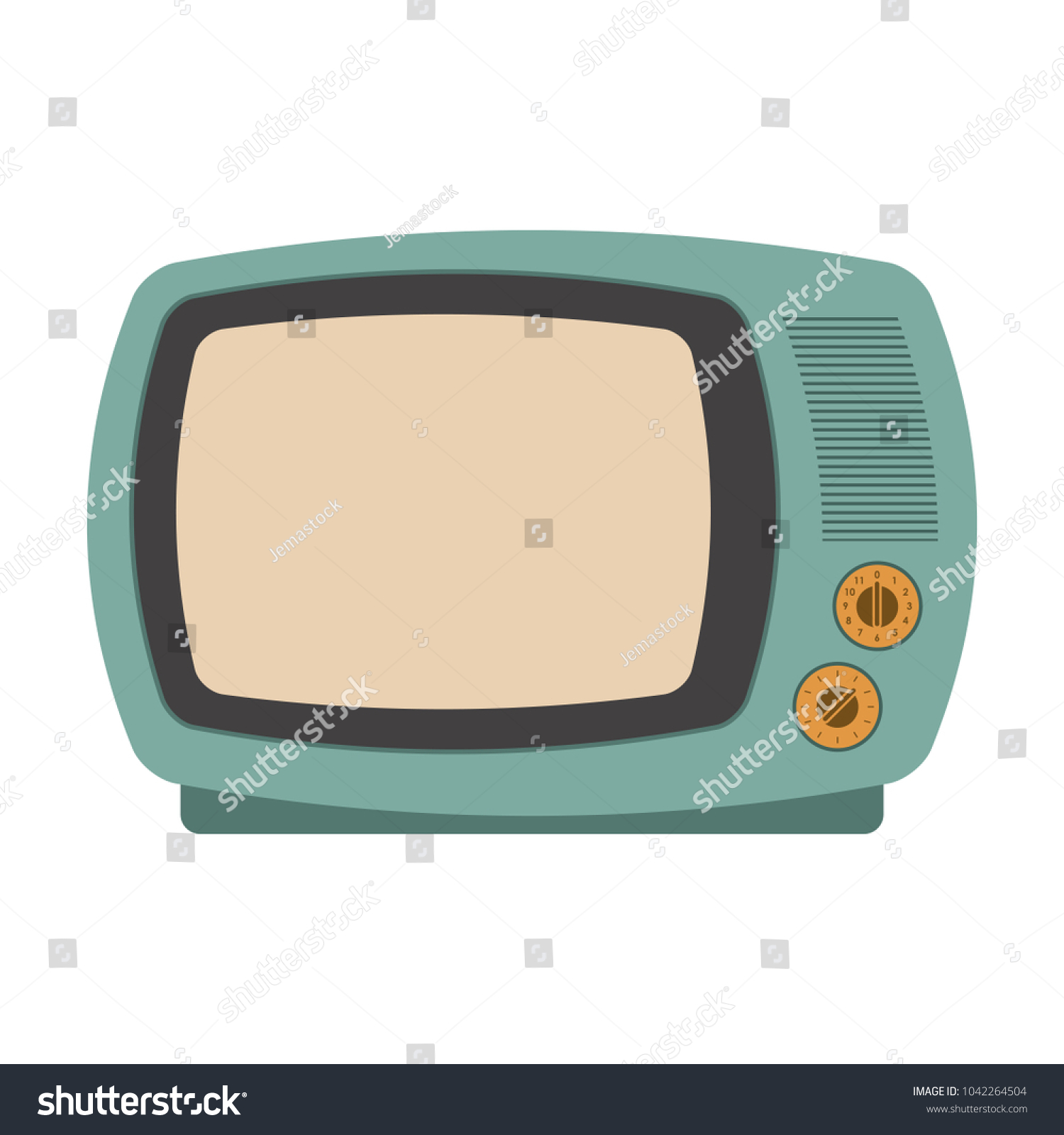 Old Television Symbol Stock Vector (Royalty Free) 1042264504