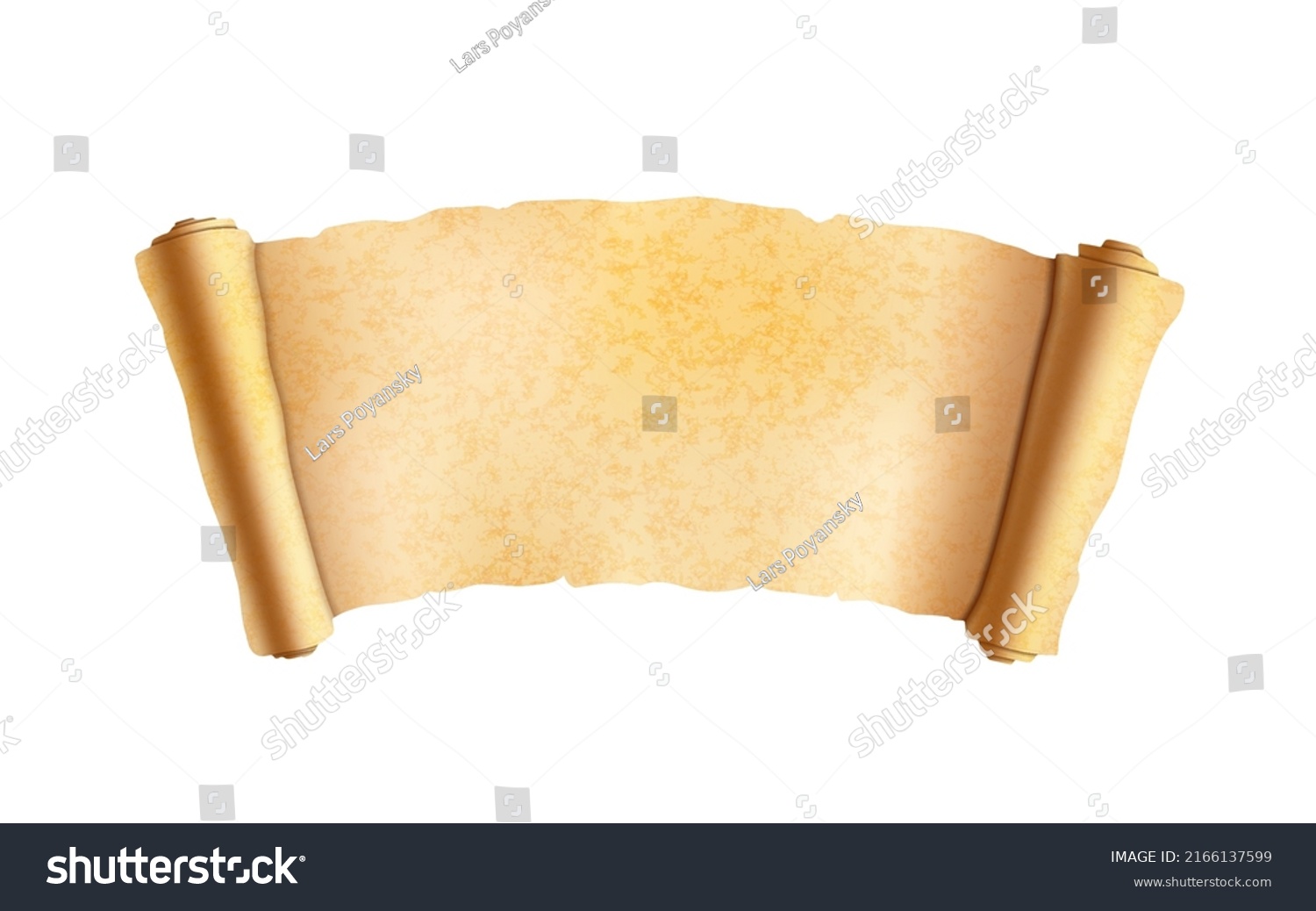 Old Textured Horizontal Empty Papyrus Scroll Stock Vector (Royalty Free ...
