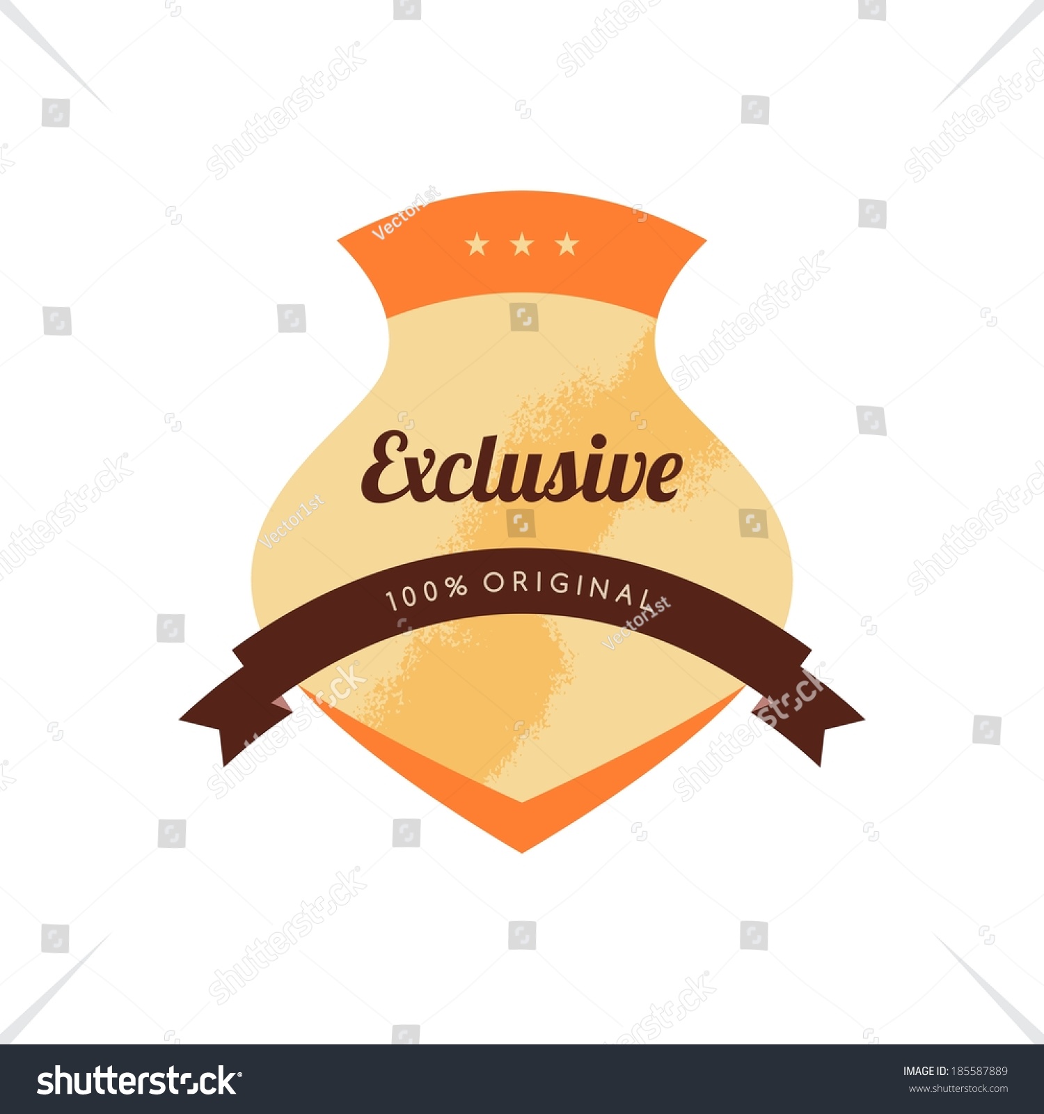 Old Time Retro Label Sticker Stock Vector (Royalty Free) 185587889 ...