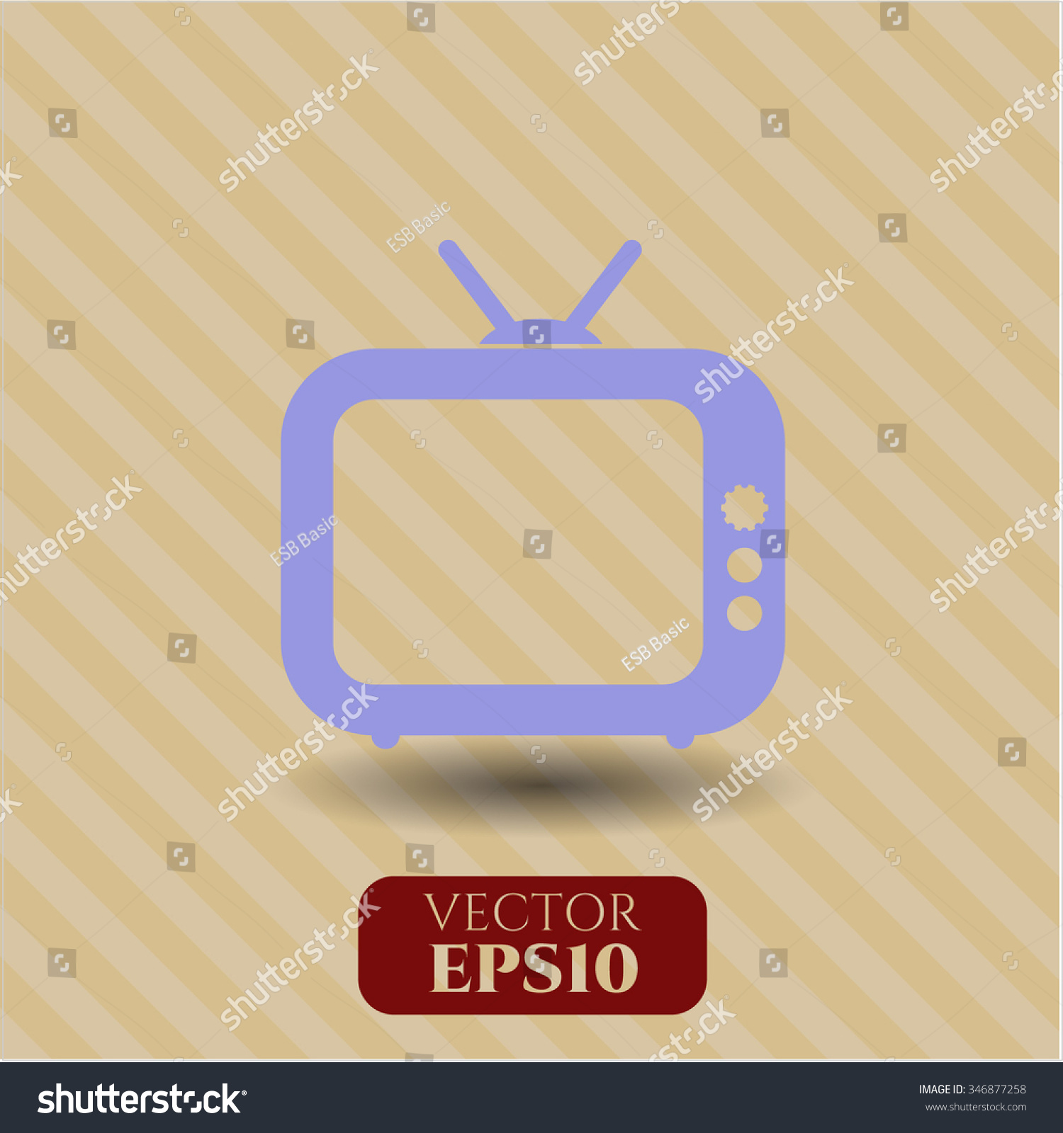 Old Tv Television Vector Symbol Stock Vector (Royalty Free) 346877258 ...
