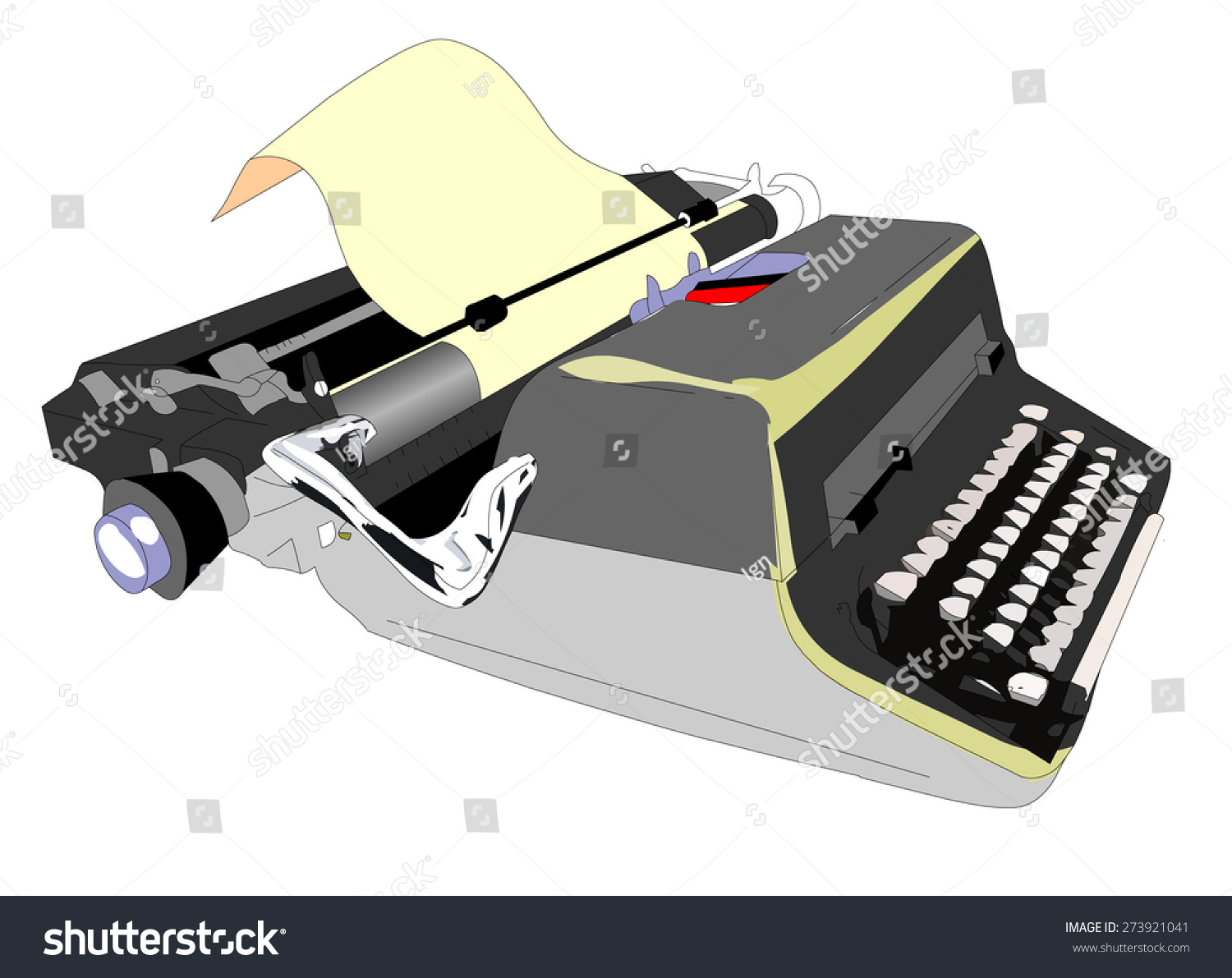 Old Typewriter Vector Illustration: เวกเตอร์สต็อก (ปลอดค่าลิขสิทธิ์ ...