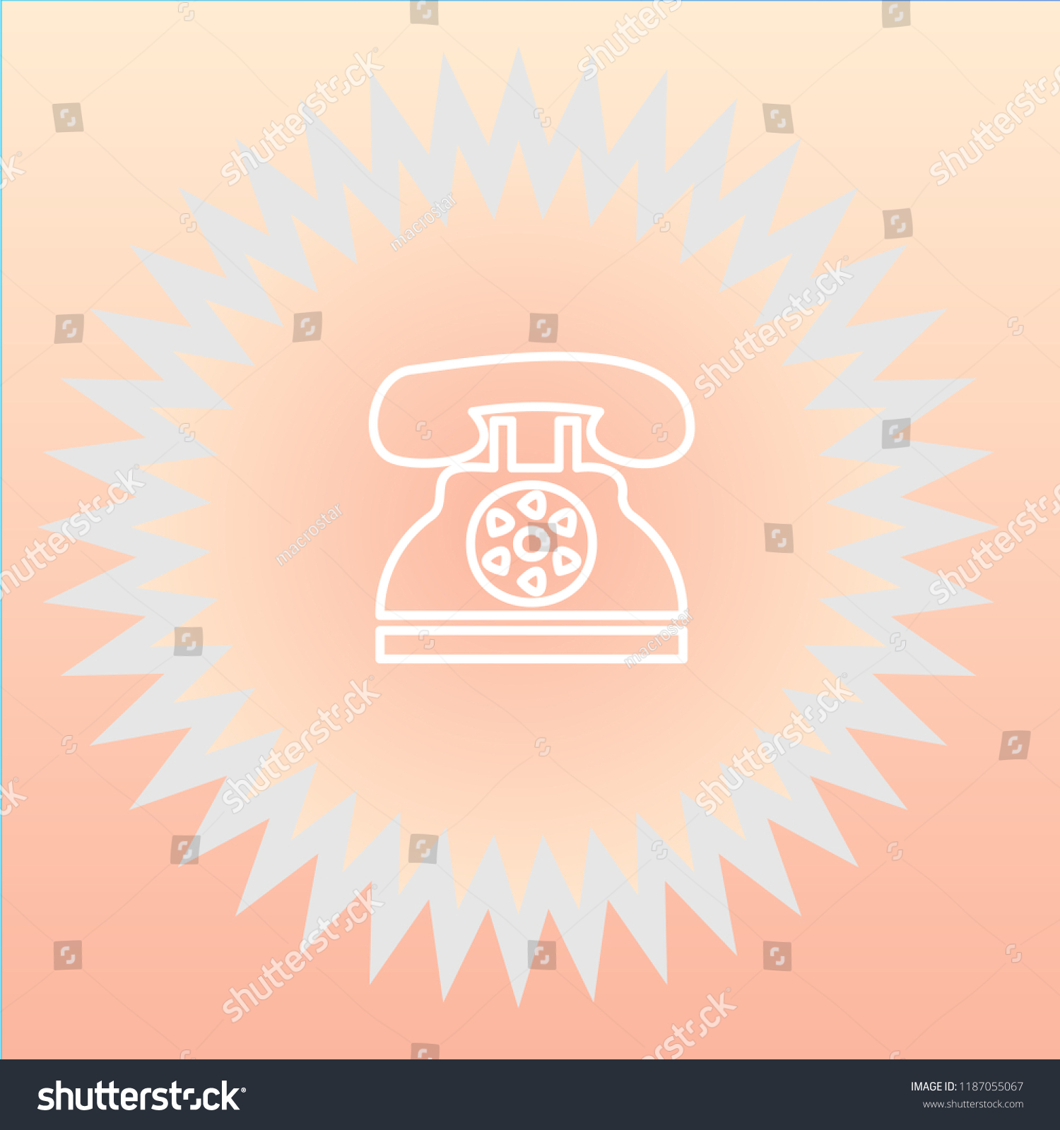 Old Typical Phone Icon Stock Vector (Royalty Free) 1187055067