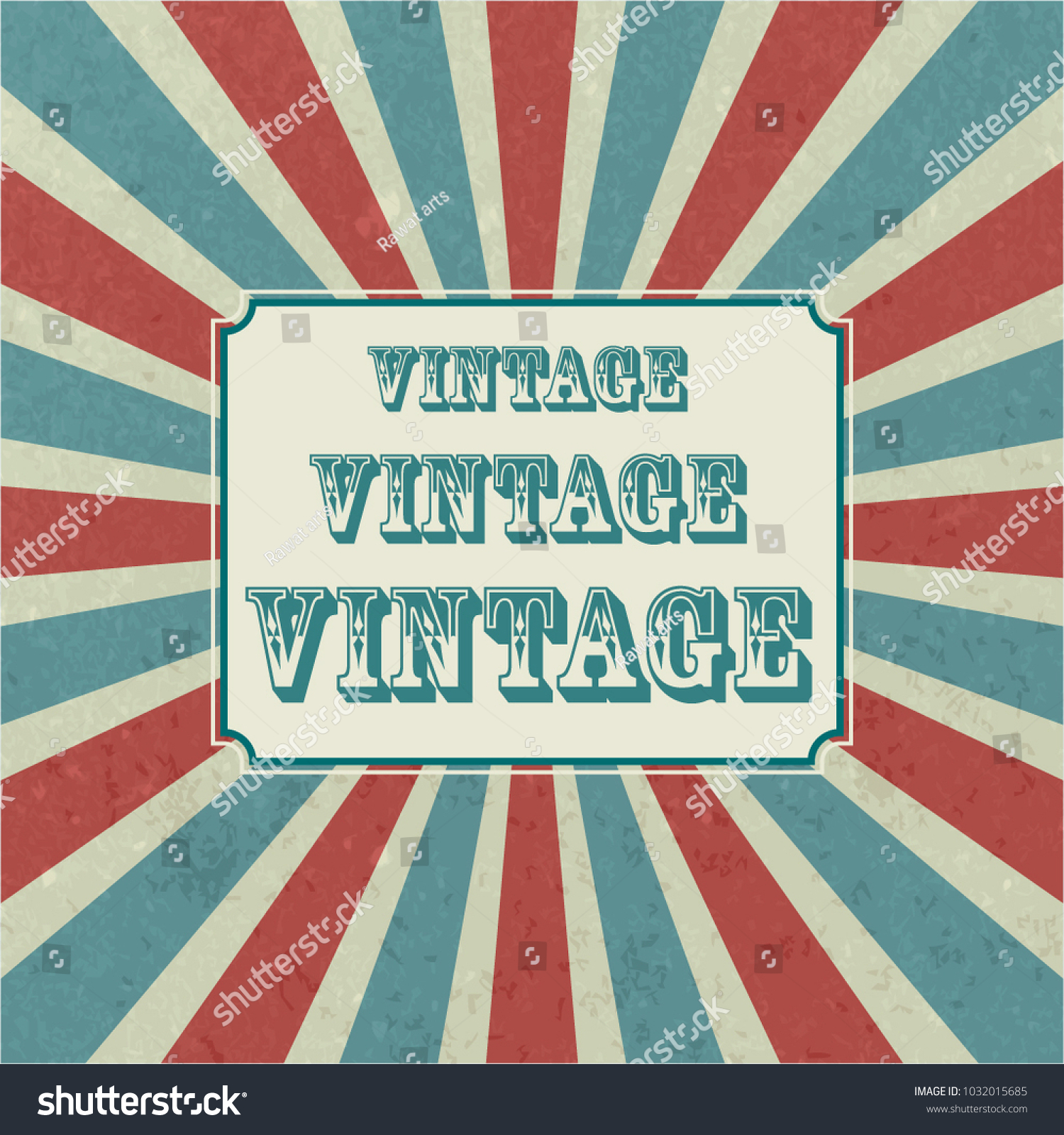 Old Vector Retro Vintage Sunrays Background Stock Vector (Royalty Free ...