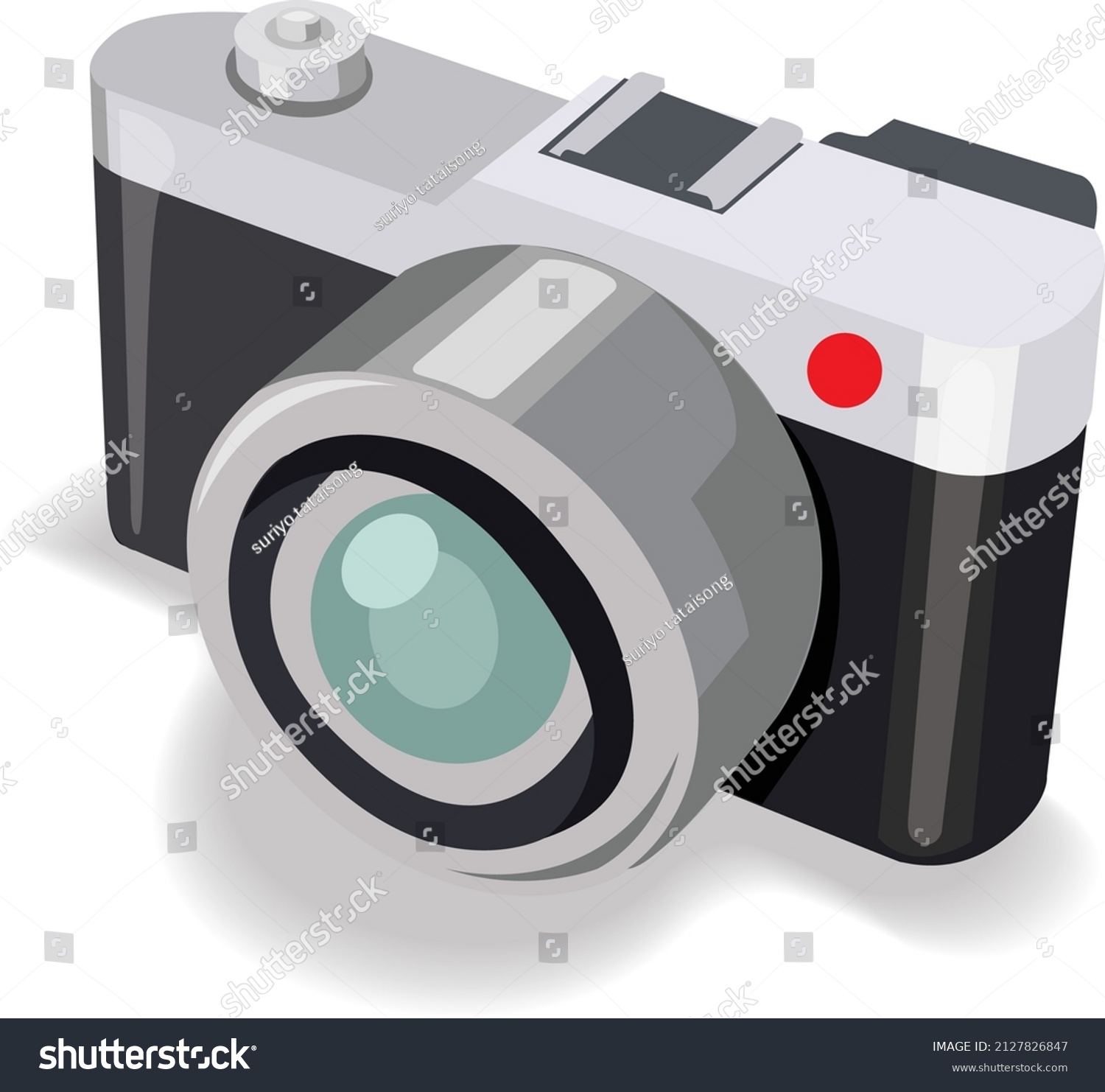 Old Vintage Camera Vector On White Stock Vector (Royalty Free ...