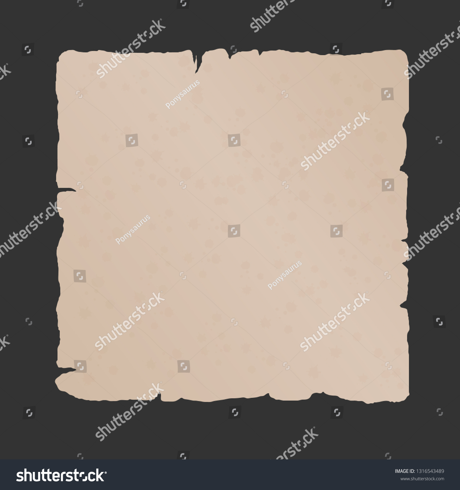 Old Vintage Paper Sheet Isolated Vector Stock Vector (Royalty Free ...