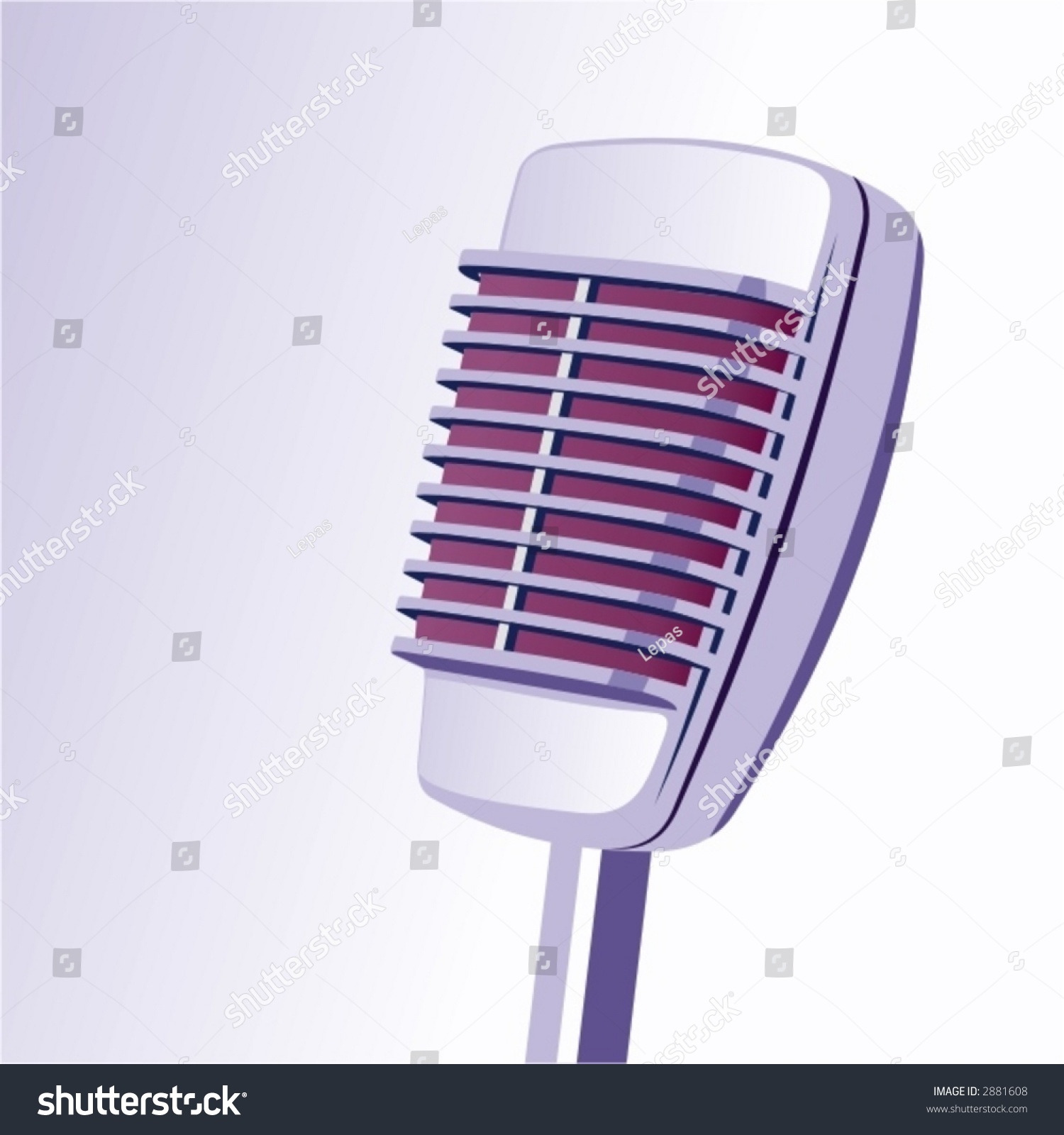 Old Violet Microphone Vector Illustration Stock Vector (Royalty Free ...