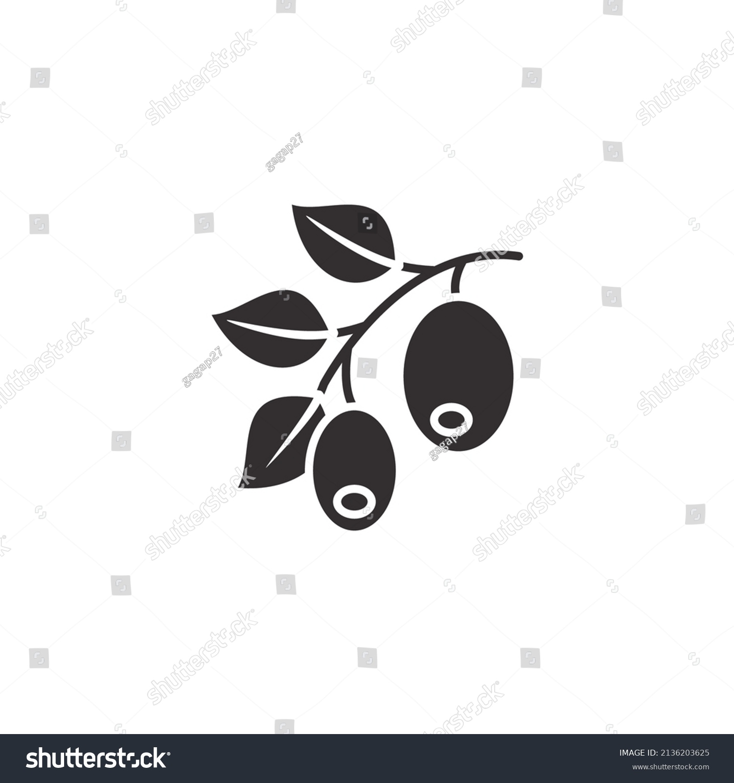Olive Icons Symbol Vector Elements Infographic Stock Vector (Royalty ...