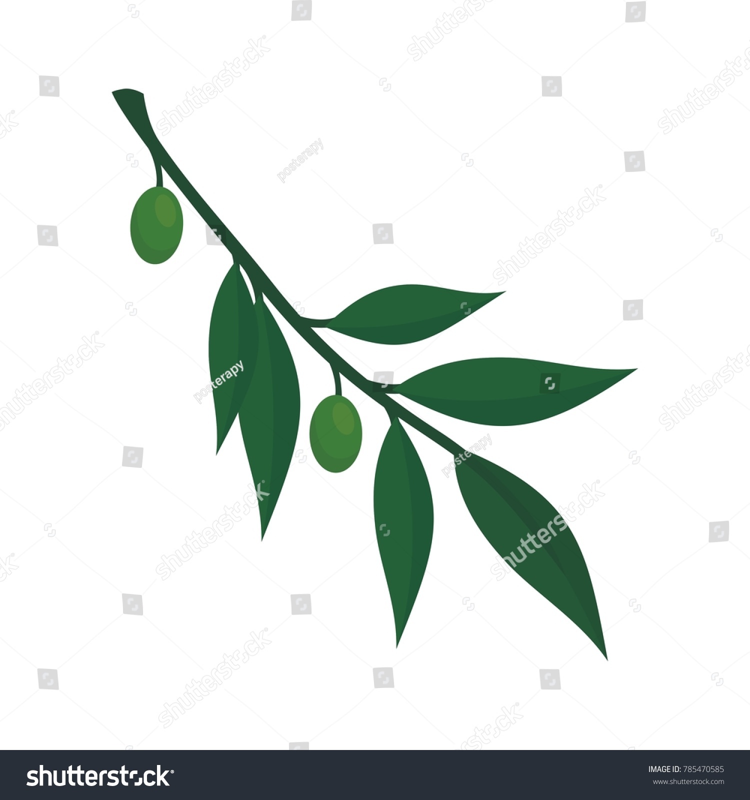 Olive Leaf Vector Illustration Vector Logo Stock Vector (Royalty Free ...