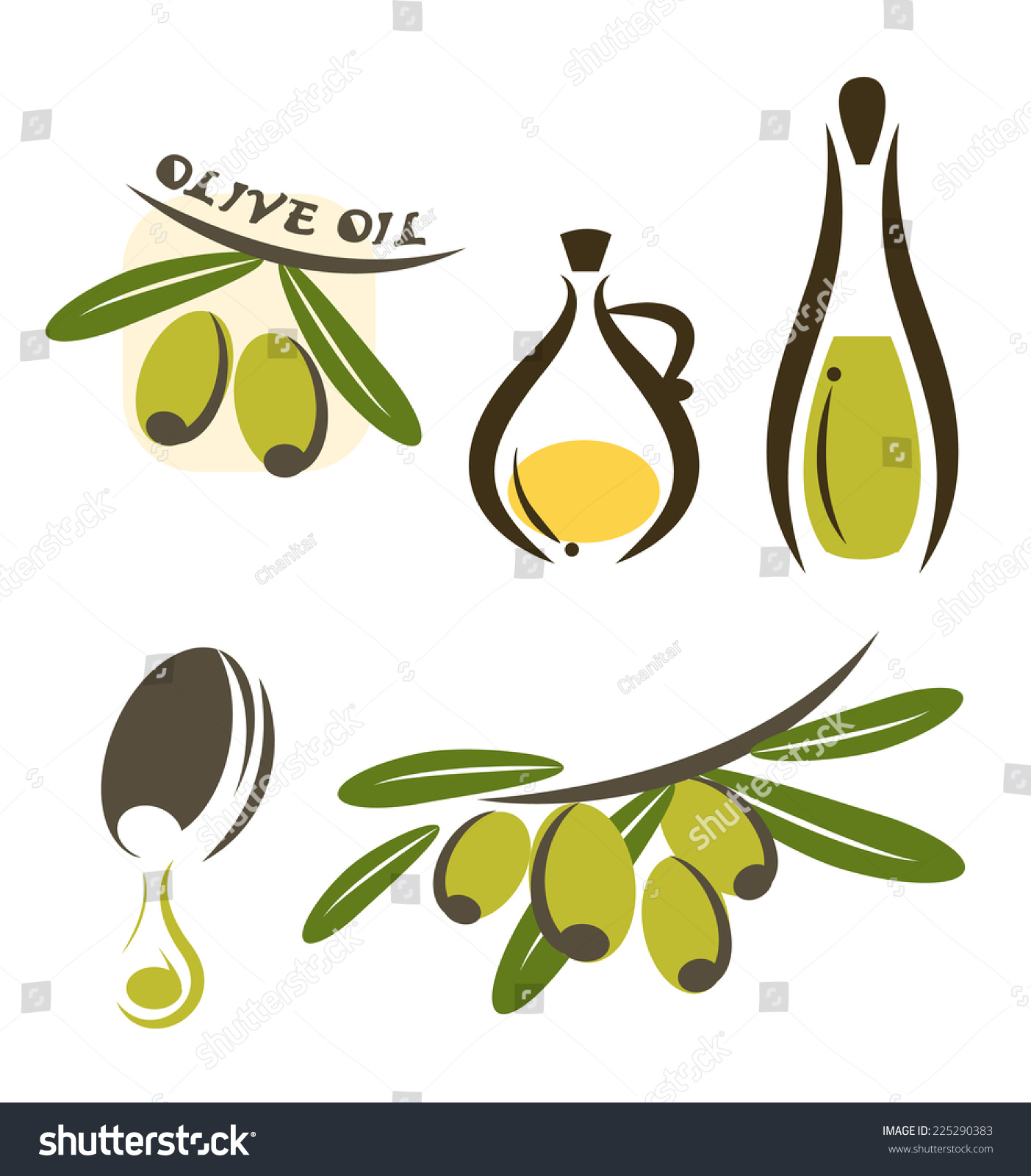 Olive Oil Vector Stock Vector (Royalty Free) 225290383