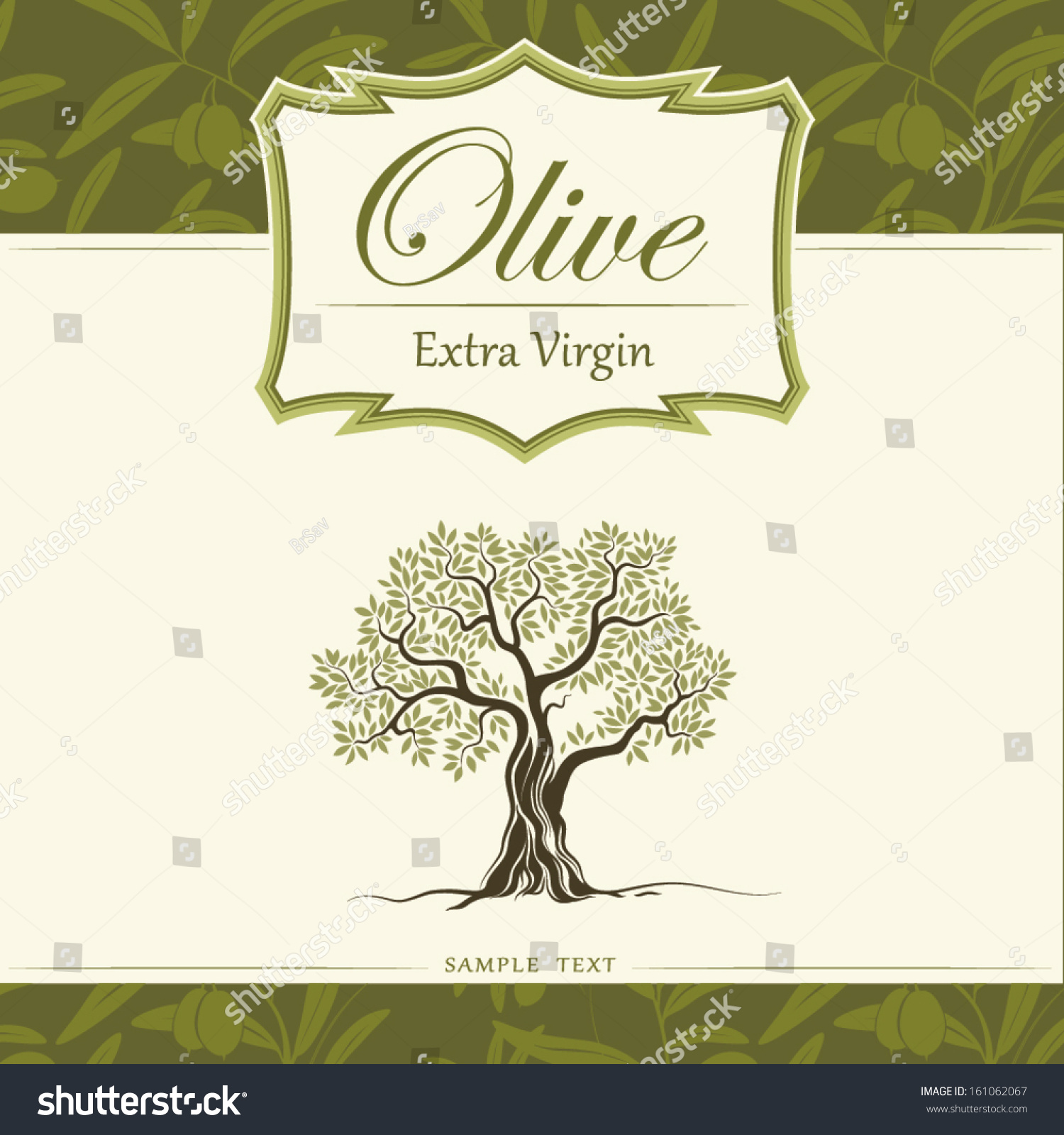 Olive Tree Olive Oil Vector Olive Stock Vector (Royalty Free) 161062067