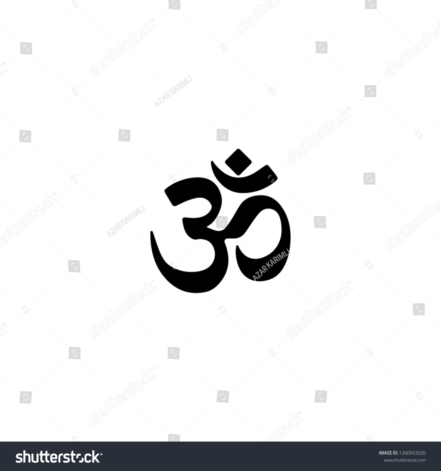 Om Black Icon Stock Vector (Royalty Free) 1260563326