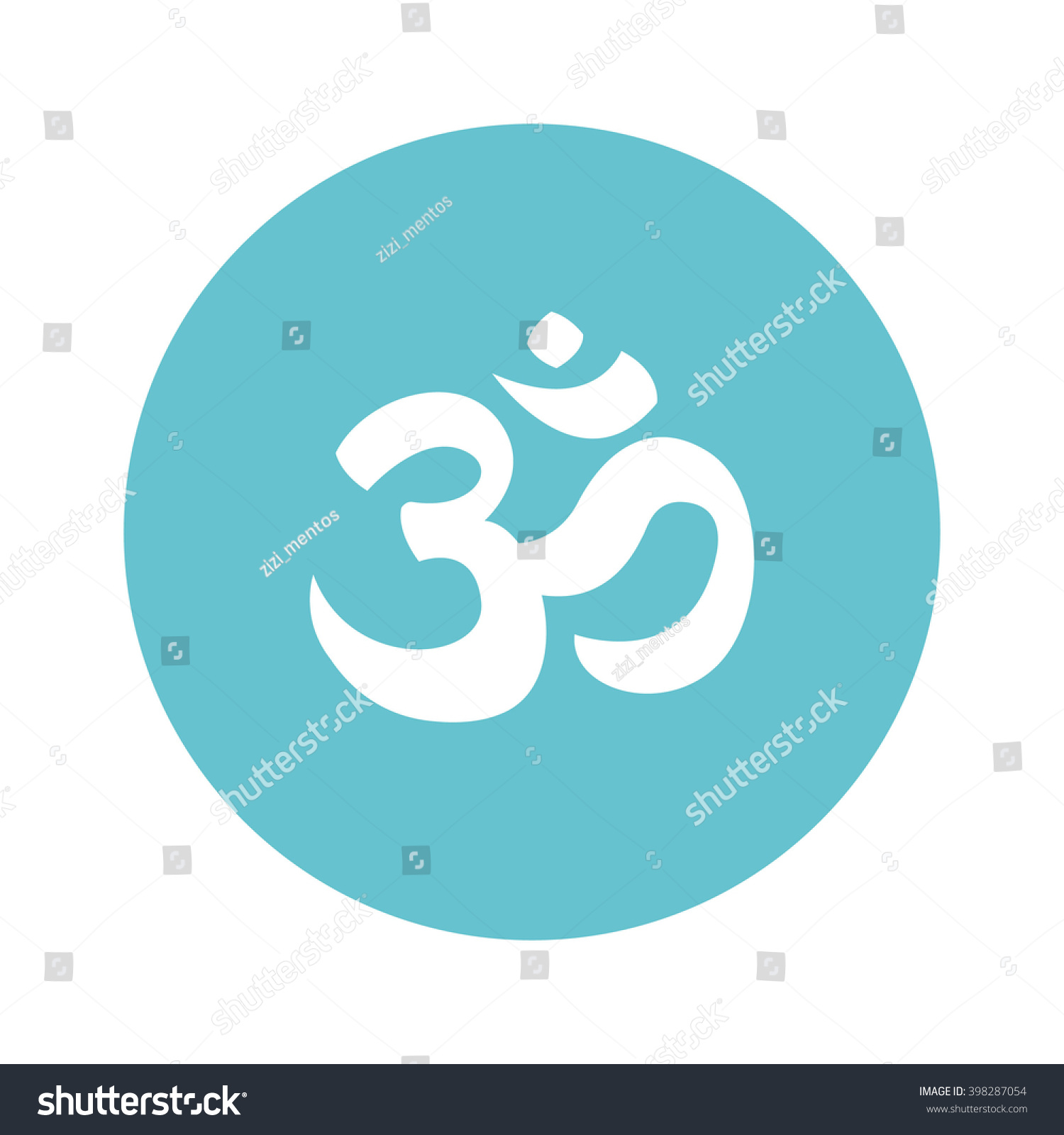 Om Icon Vector Illustration Stock Vector (Royalty Free) 398287054