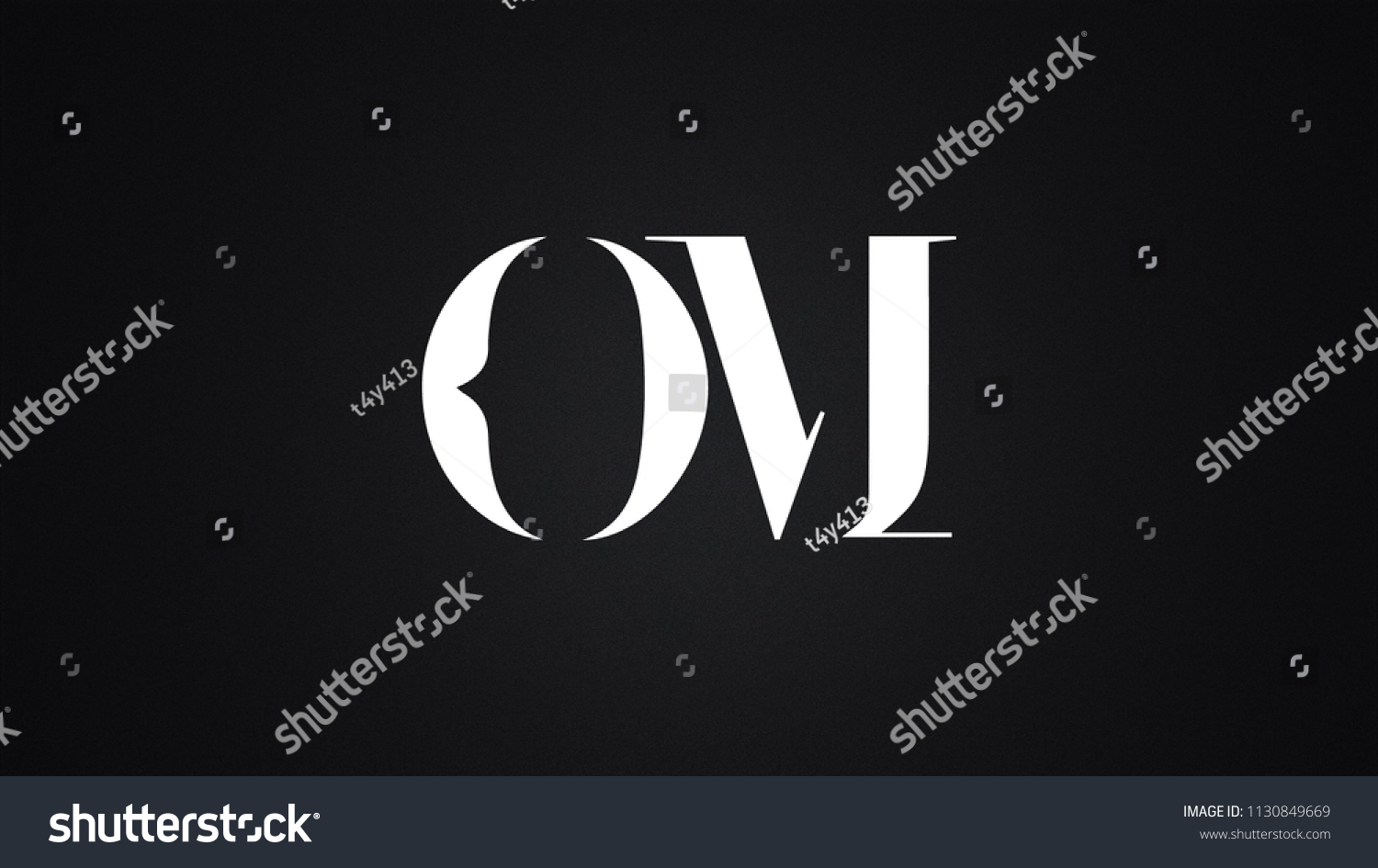 Om Letter Logo Design Template Vector Stock Vector (Royalty Free ...