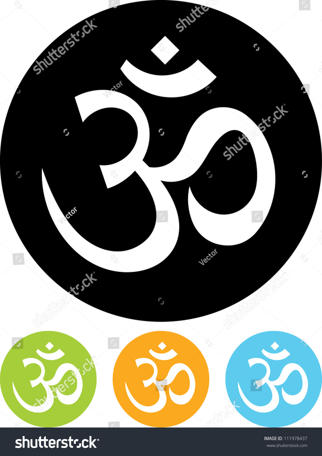 Om Sign Vector Icon Isolated Stock Vector (Royalty Free) 111978437