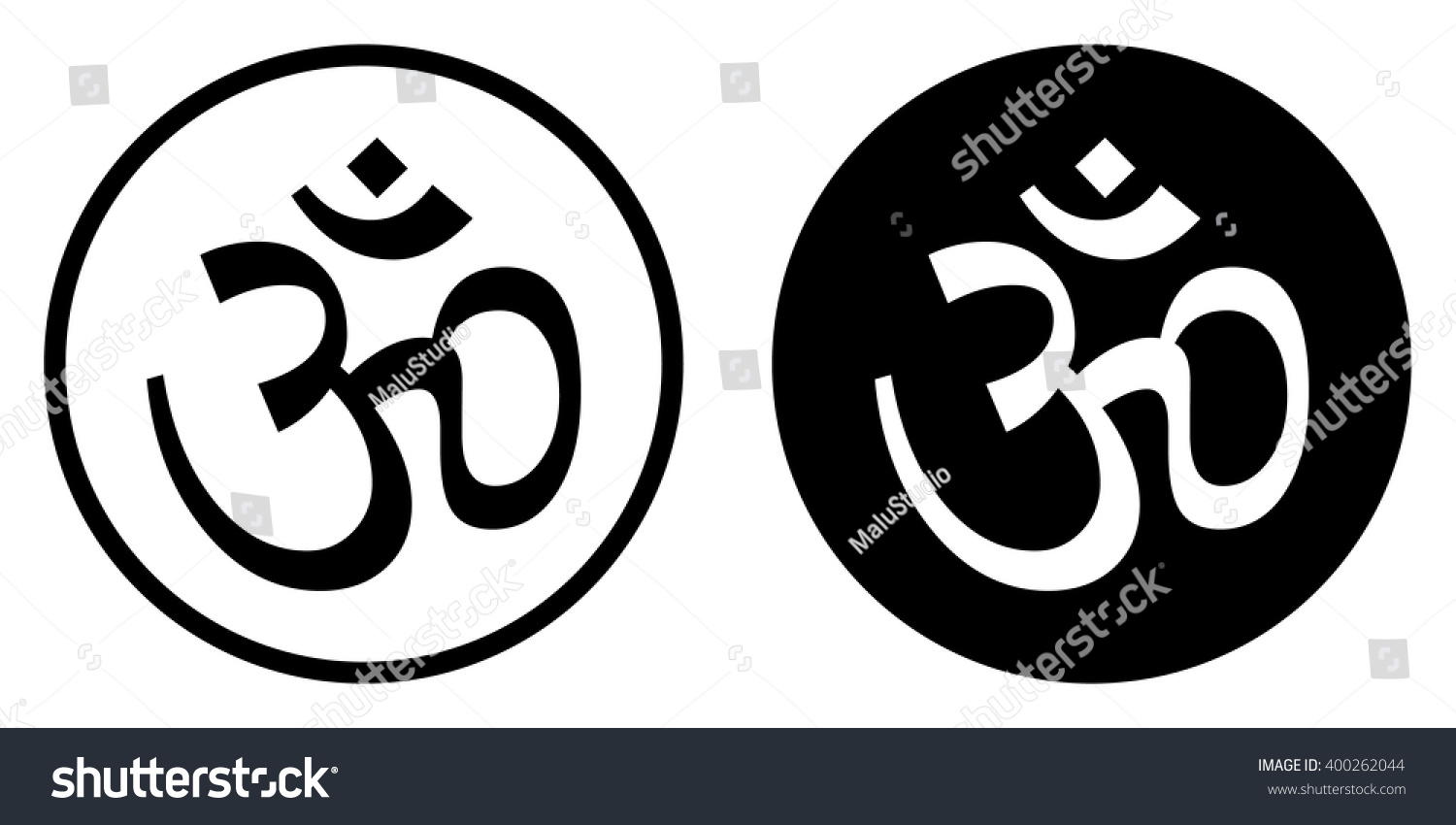 Om Symbol Circle Vector Illustration Stock Vector (Royalty Free ...