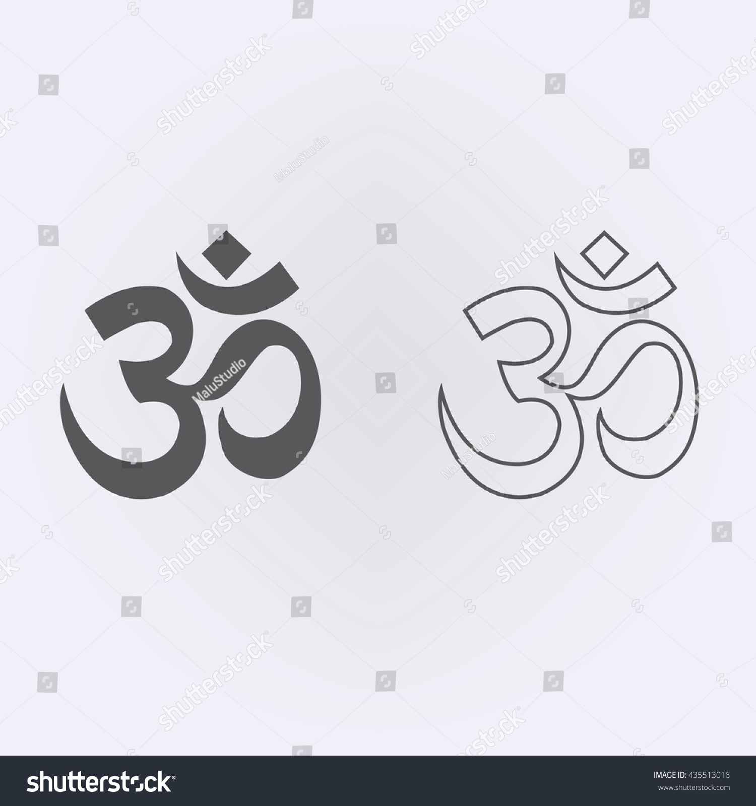 Om Symbol Vector Illustration: Vector có sẵn (miễn phí bản quyền) 435513016 | Shutterstock