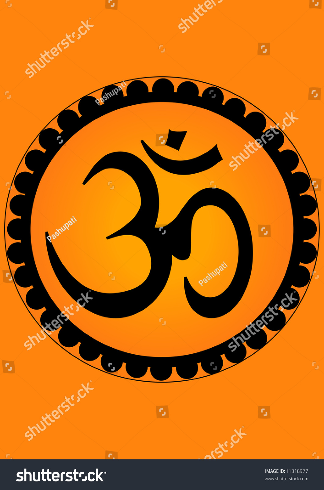 Om Symbol Orange Background Stock Vector (Royalty Free) 11318977 ...